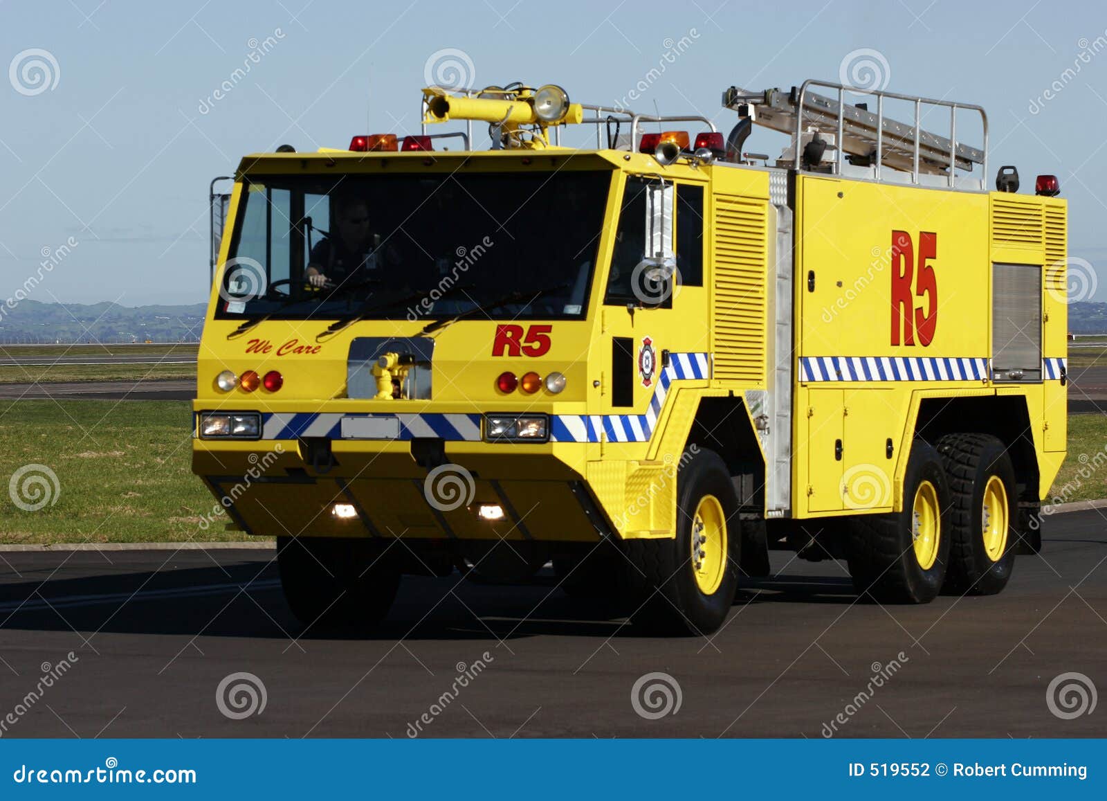 Airport Crash Tender stock photo. Image of ladder, yellow - 519552