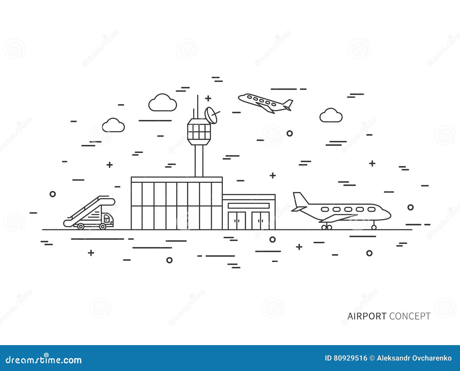 Airport Creative Graphic Concept Stock Vector - Illustration of ...
