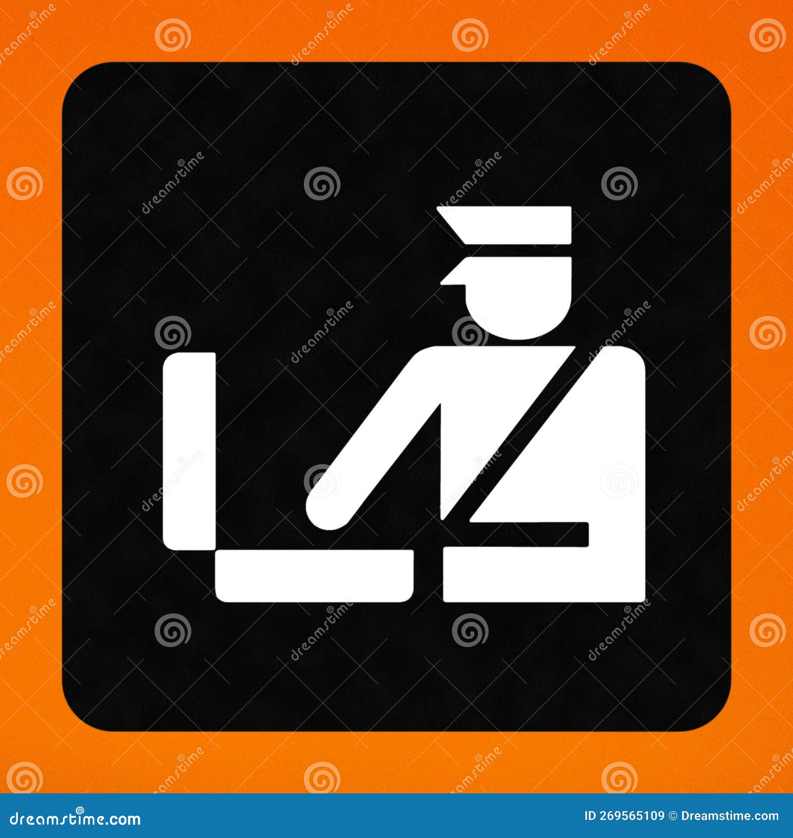 Airport Customs Control Sign Stock Illustration - Illustration of ...