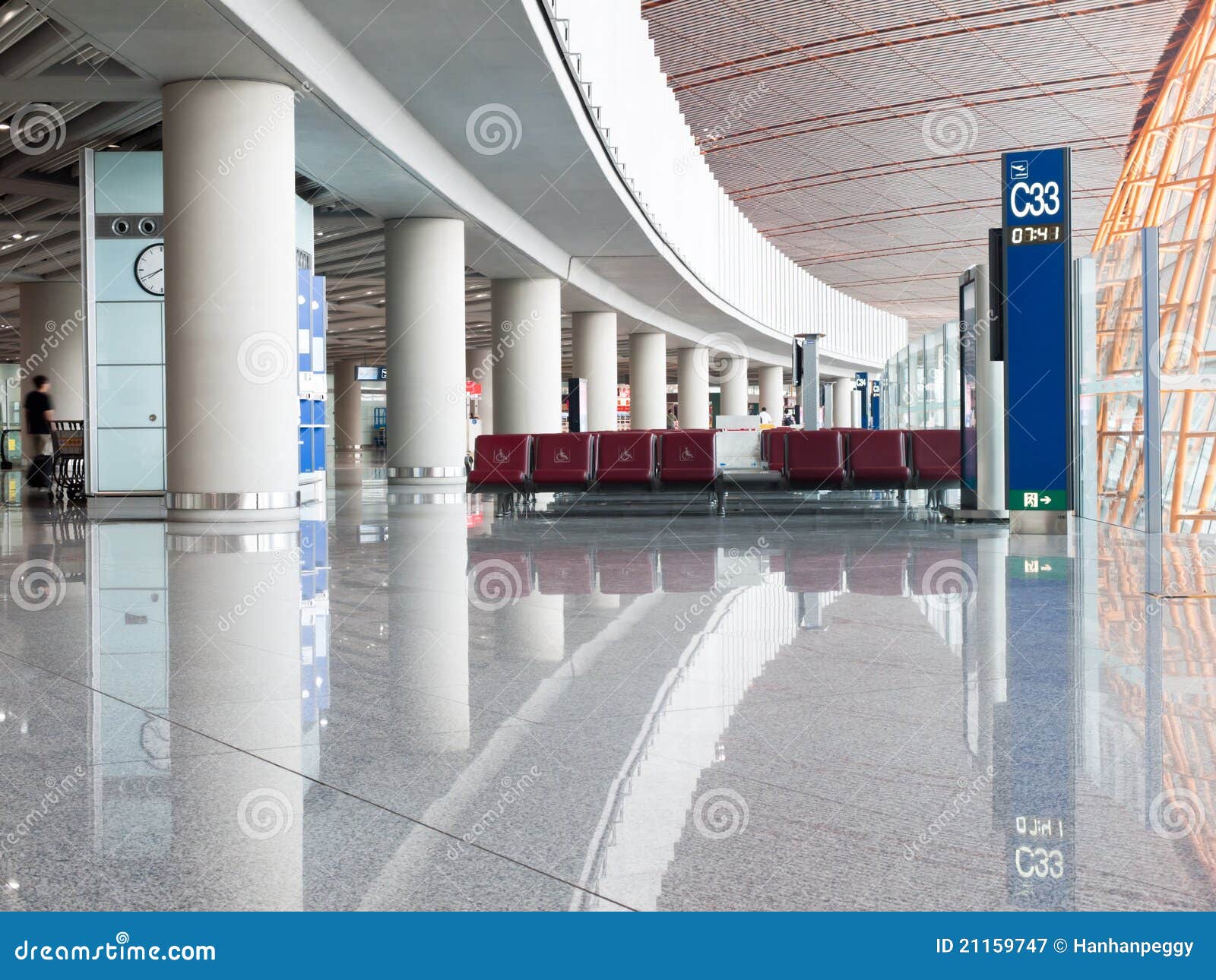 Airport Departure Area stock image. Image of lounge, airport - 21159747