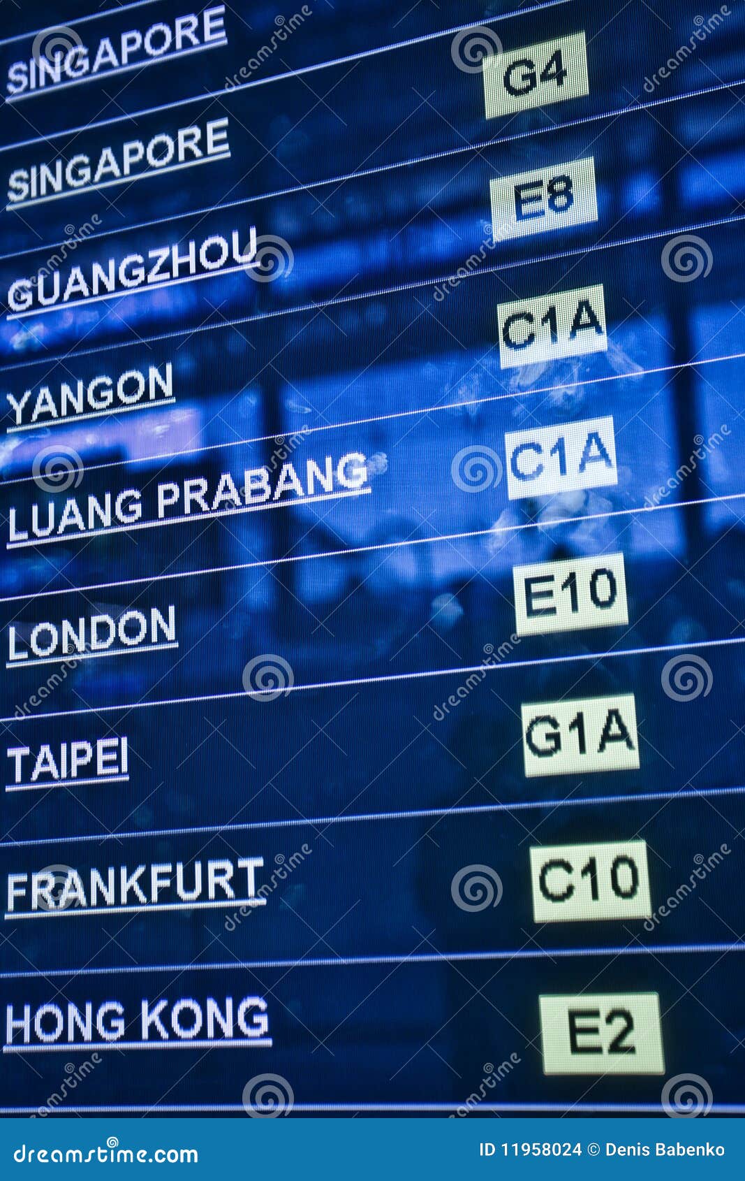 Airport departure board stock photo. Image of destination - 11958024