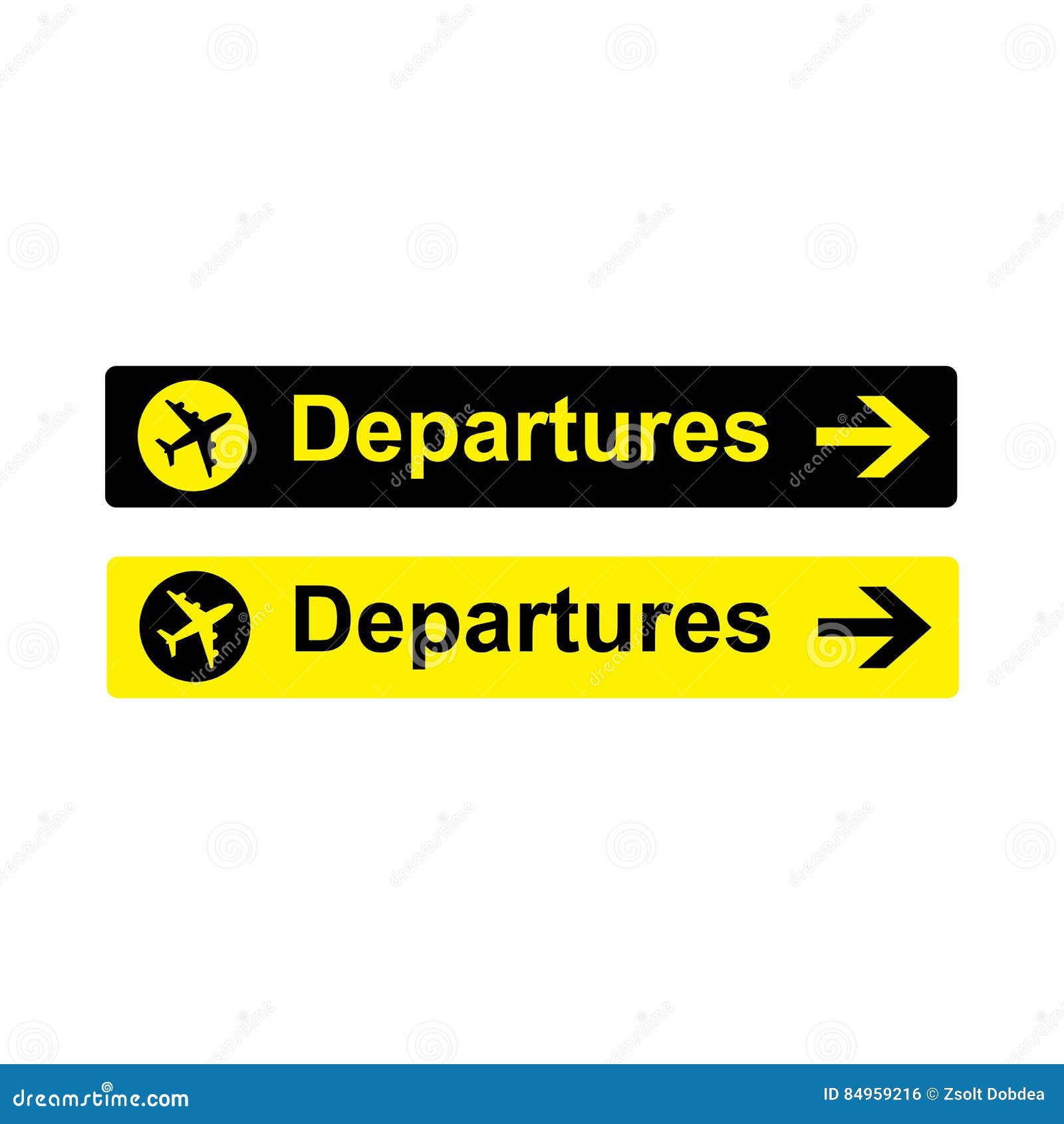 Airport Departures Sign Vector Design Stock Vector - Illustration of ...