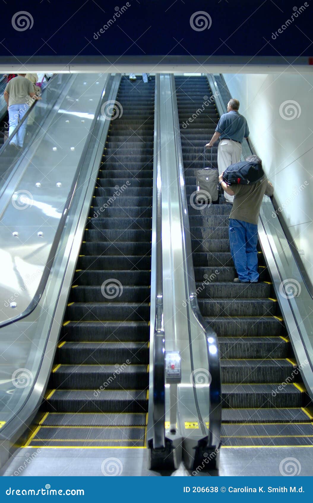 Airport escalator stock photo. Image of airline, transport - 206638