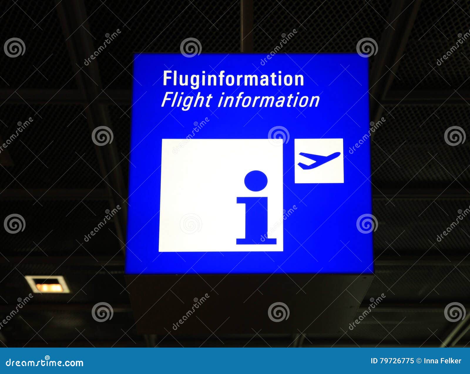 Airport Flight Information Sign Stock Image - Image of business, light ...