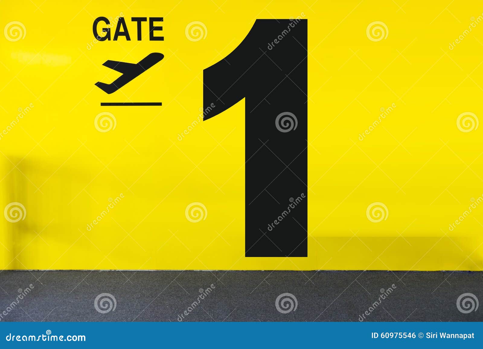 Airport Gate Sign stock photo. Image of journey, airport - 60975546
