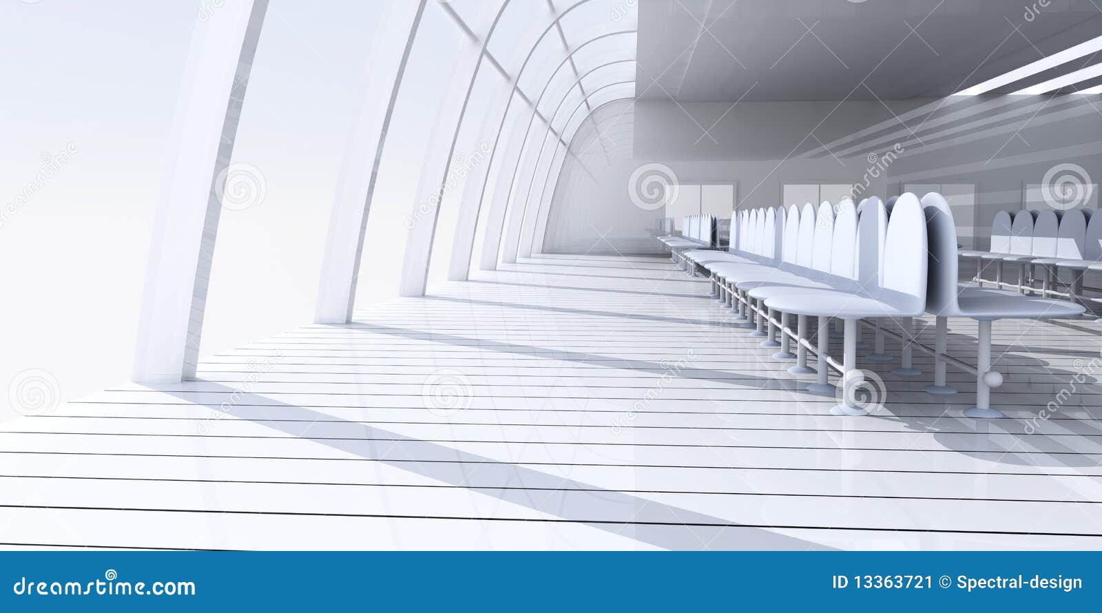 Airport Hallway stock illustration. Illustration of modern - 13363721