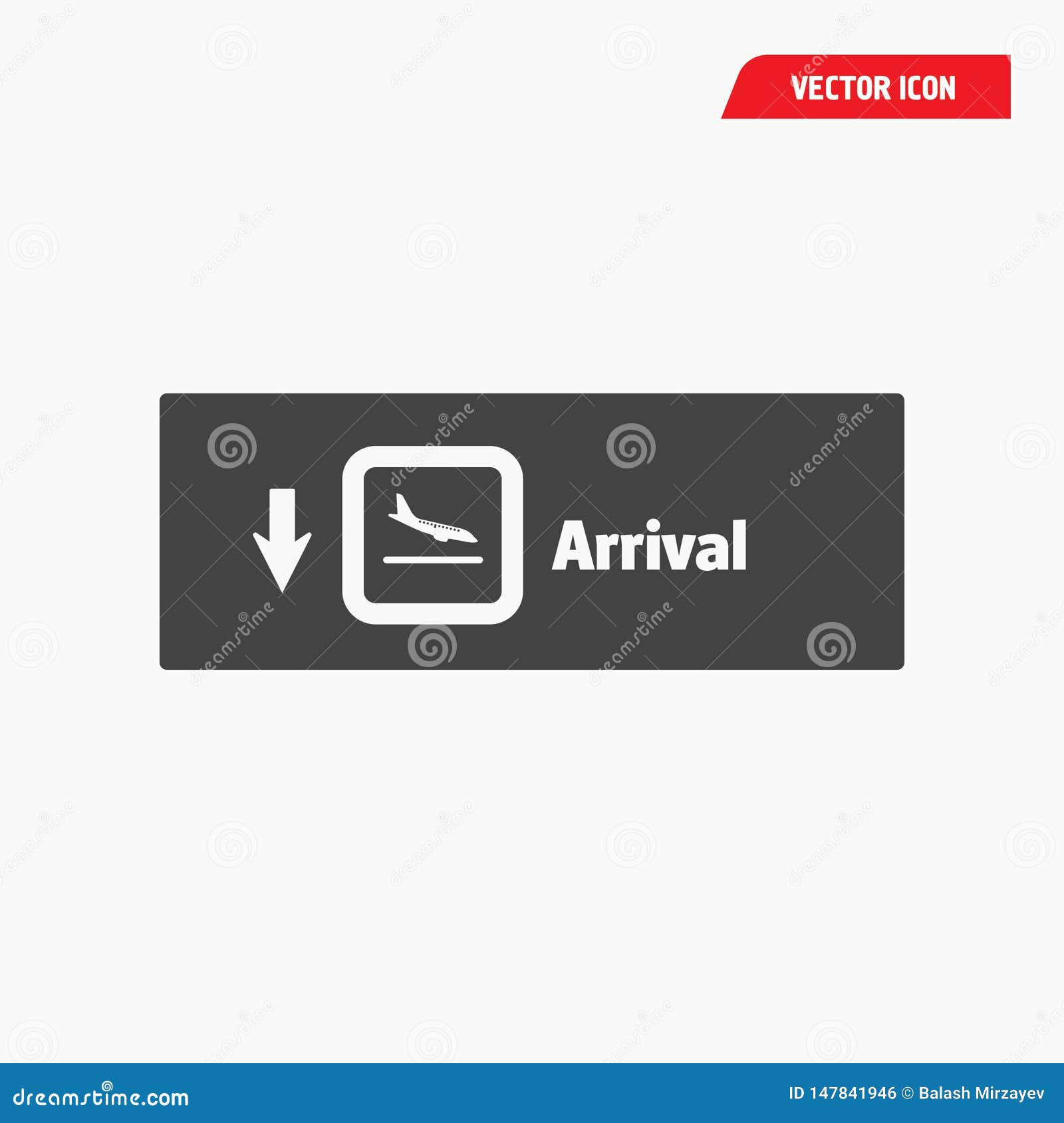 Black White Airport Arrival Gate Icon Stock Vector - Illustration of ...