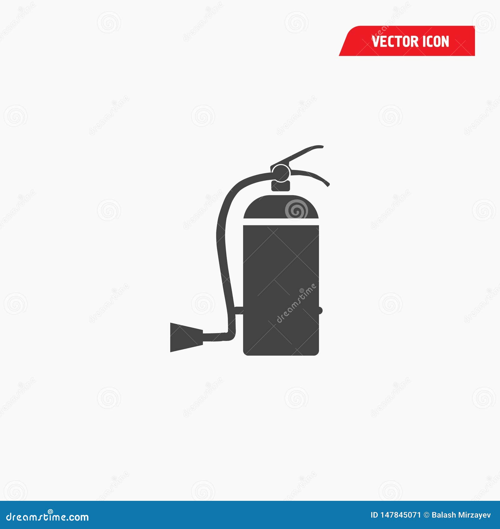 Airport Fire Alarm Distinguisher Icon Cartoon Vector | CartoonDealer ...