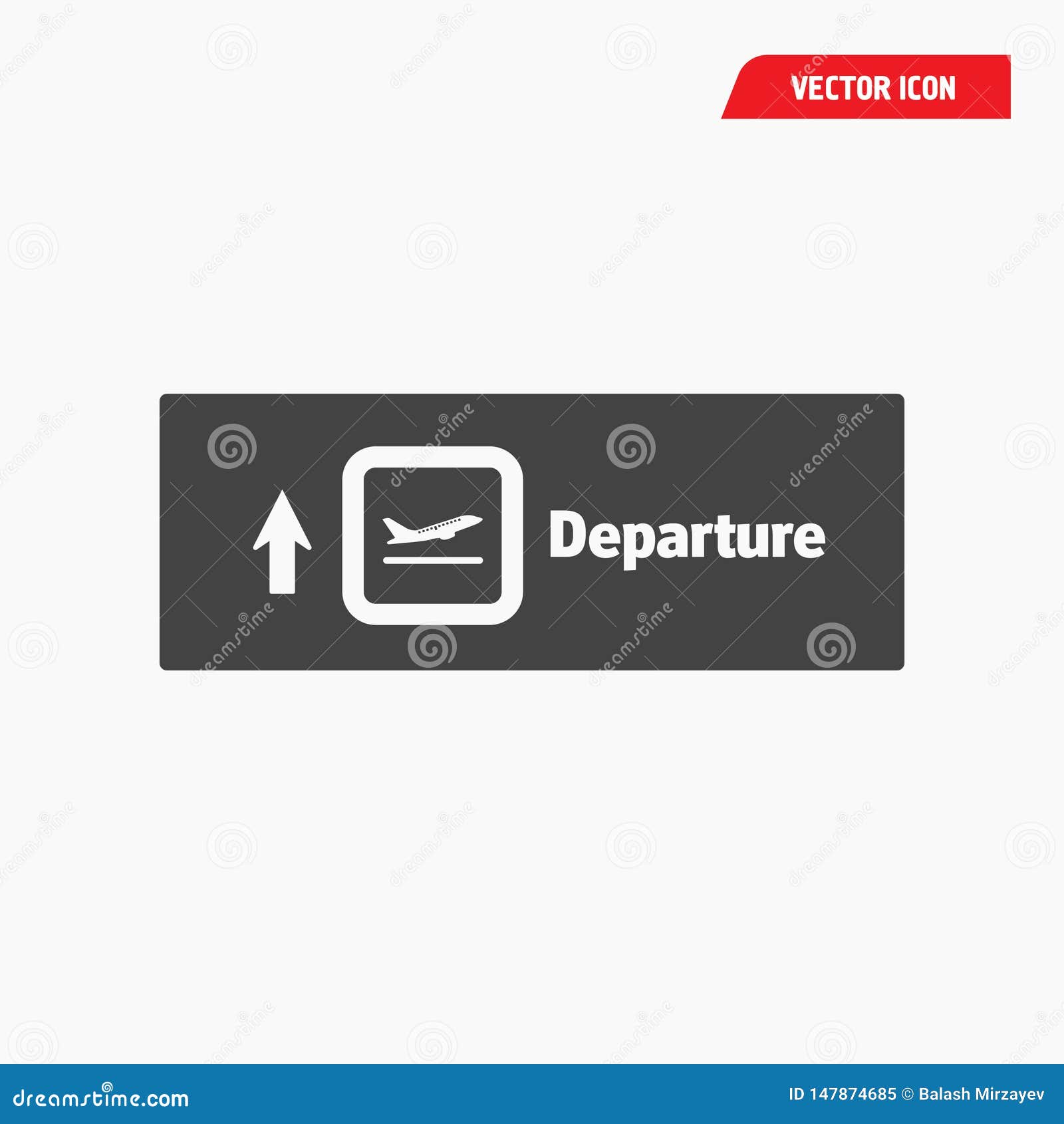 Black White Airport Departure Gate Icon Stock Vector - Illustration of ...