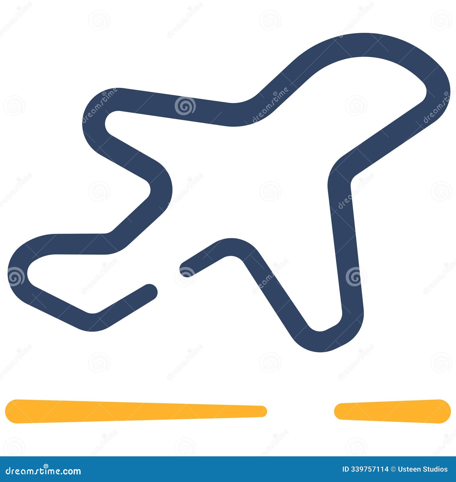 Airport Apps Icon Line Vector Illustration Stock Illustration ...