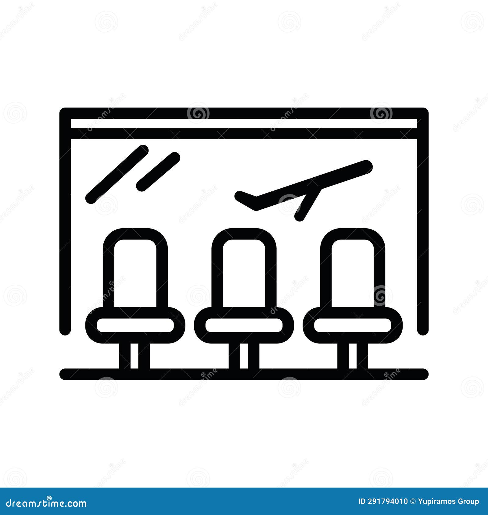 Airport icon terminal stock illustration. Illustration of design ...