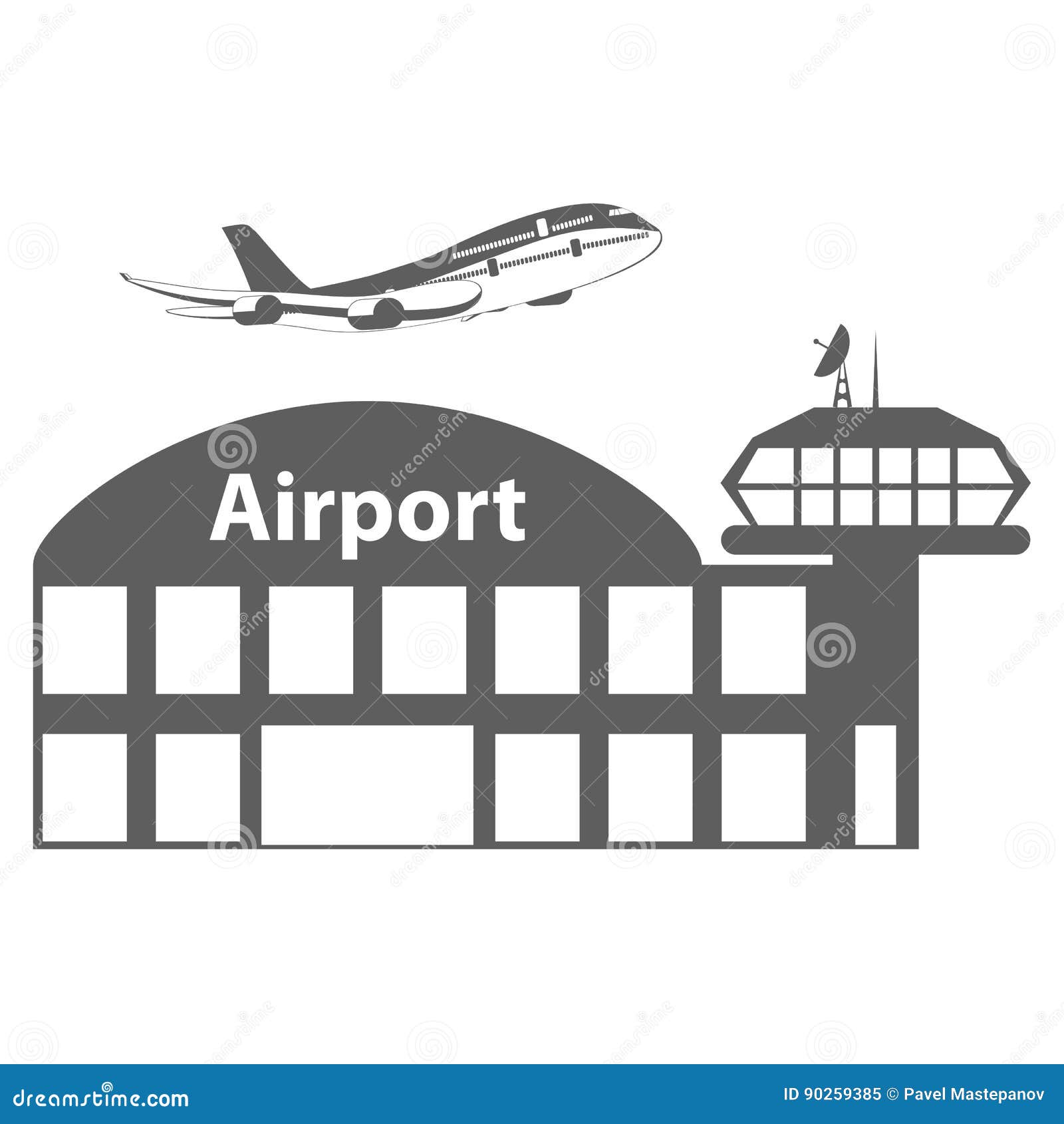 Airport Icon, Vector Illustration. Stock Vector - Illustration of ...
