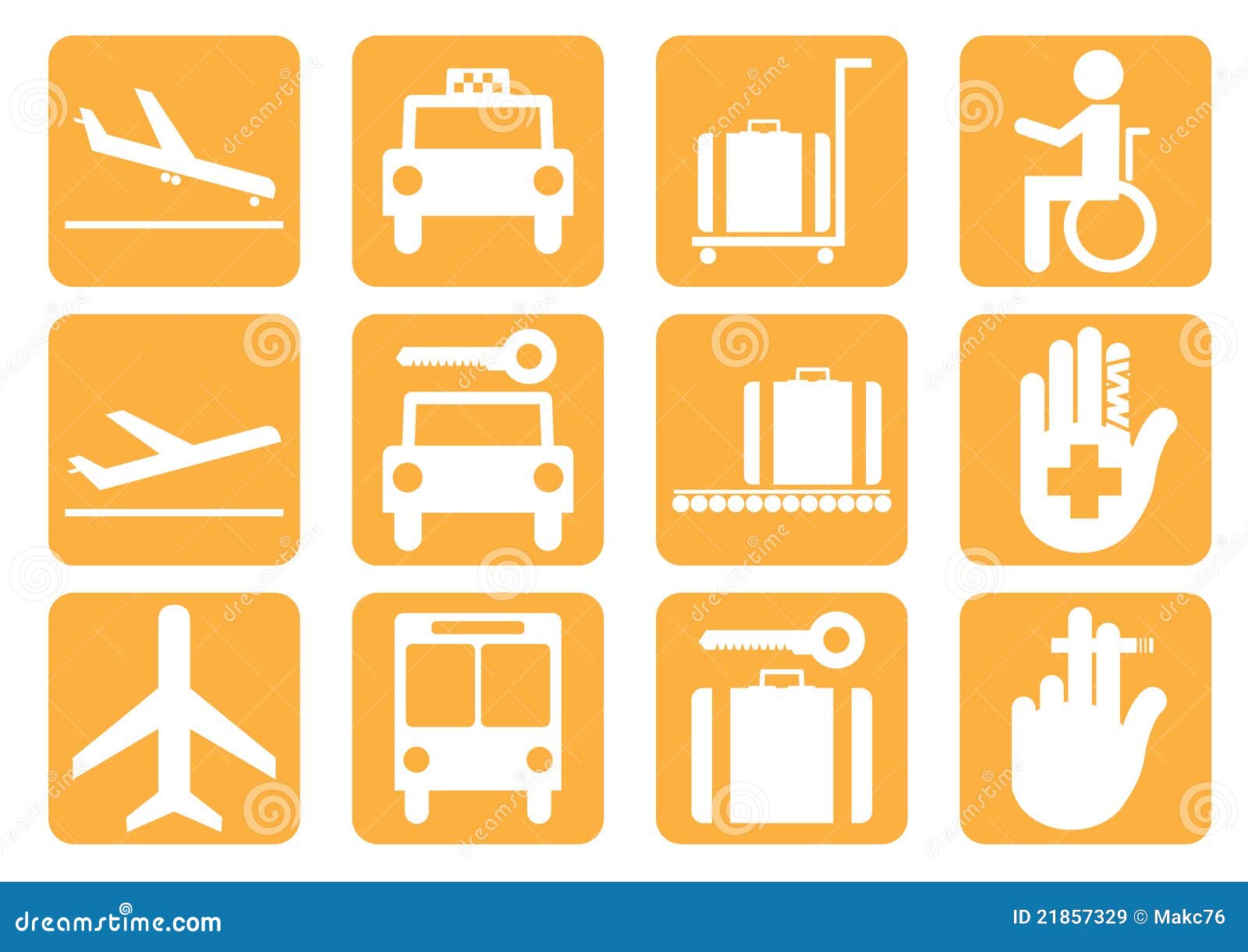 Simple Airport 2d Icons Vector Set. Universal Airport Icons To Use For ...