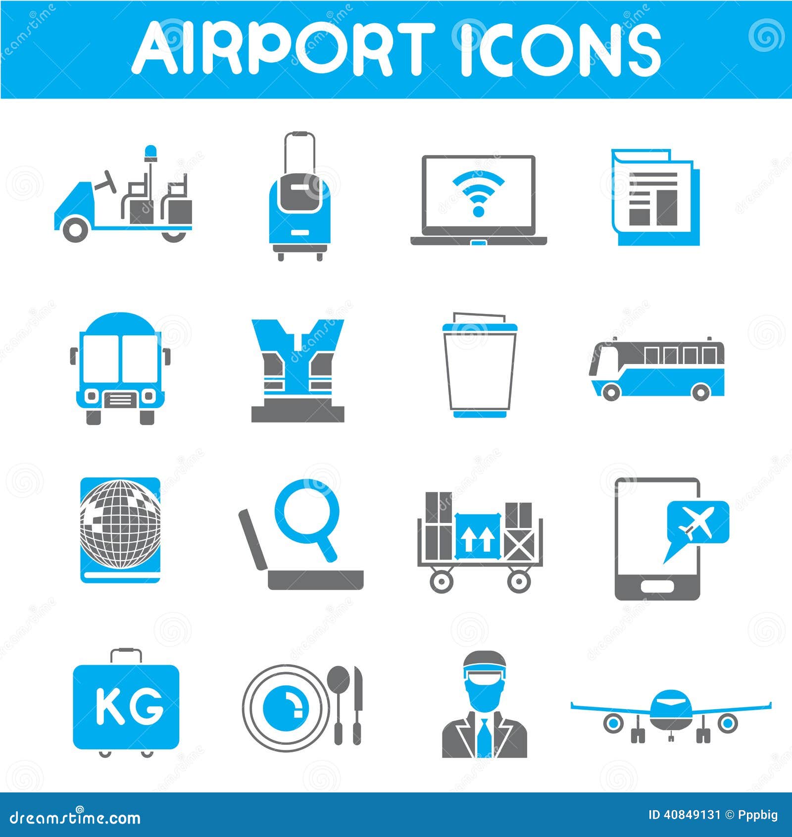 Airport icons stock illustration. Illustration of loading - 40849131