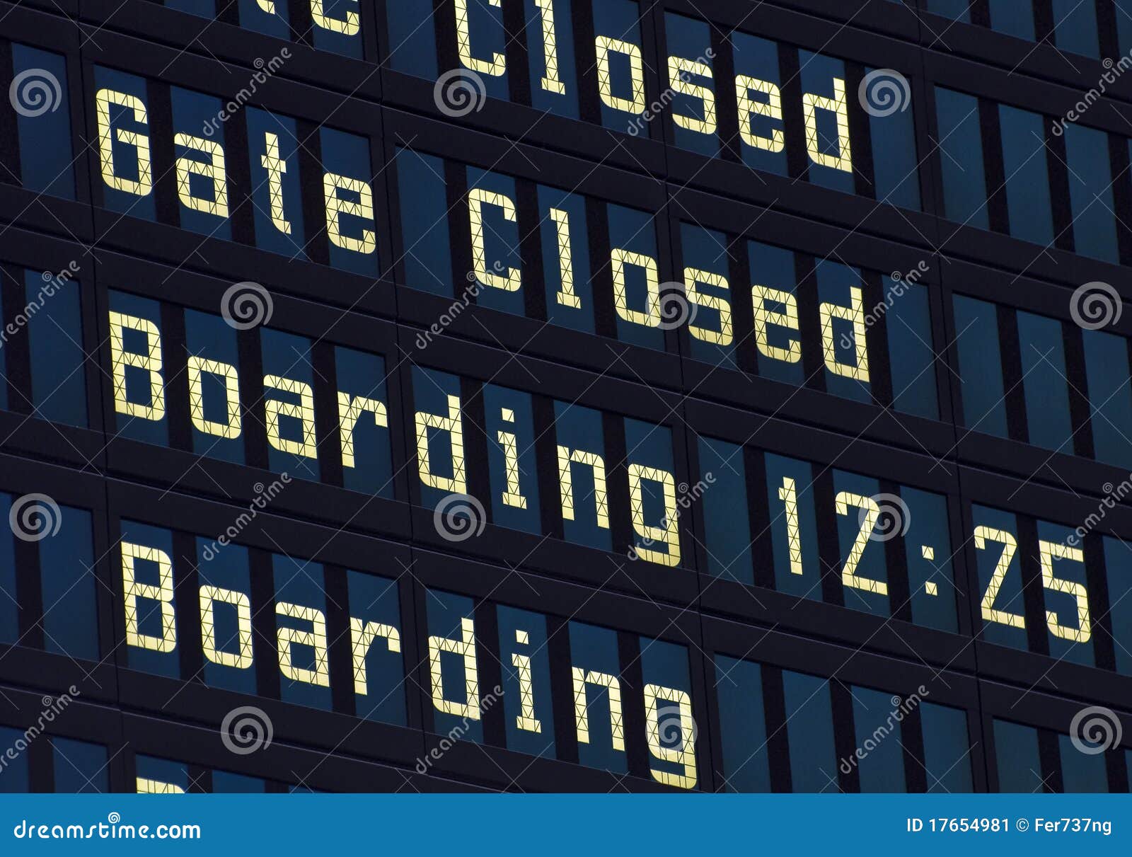 Airport information board. stock image. Image of gate - 17654981
