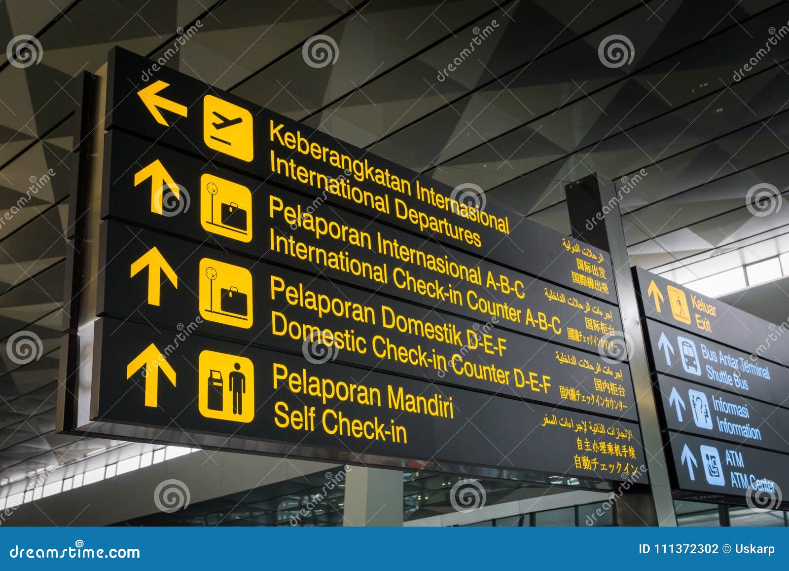 Airport Information Board Signs Editorial Photography - Image of ...