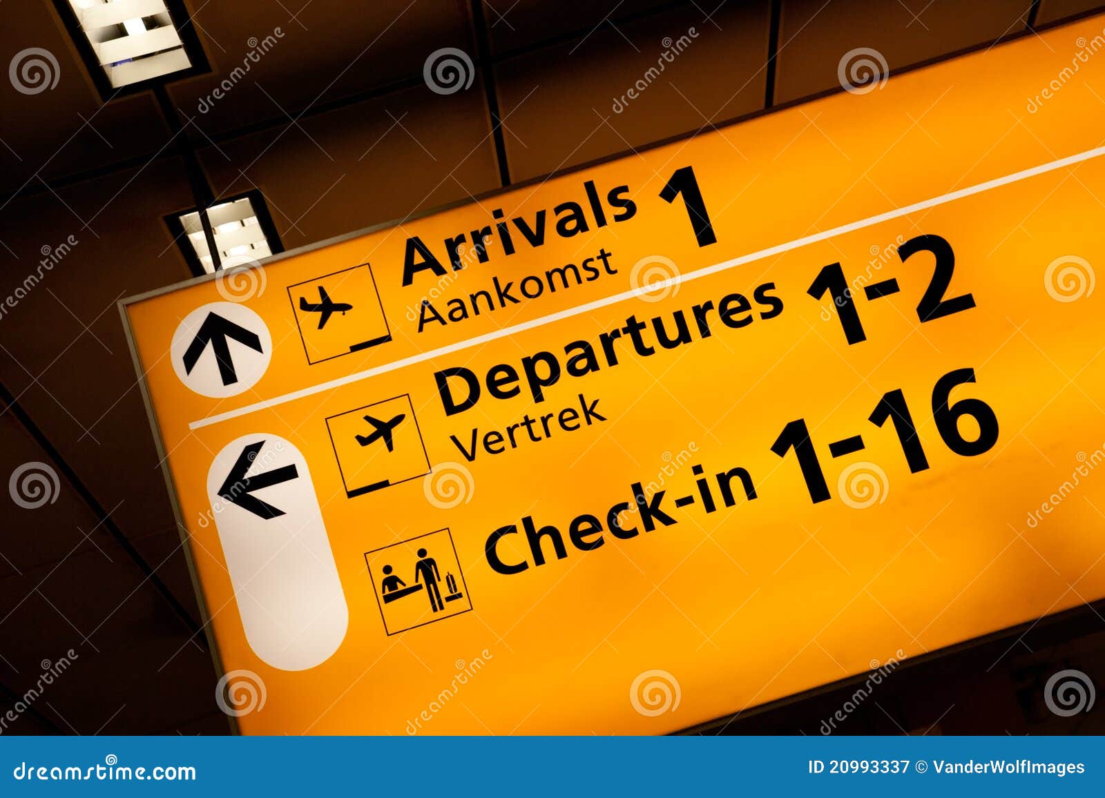 Airport Information Sign Royalty Free Stock Photography - Image: 20993337