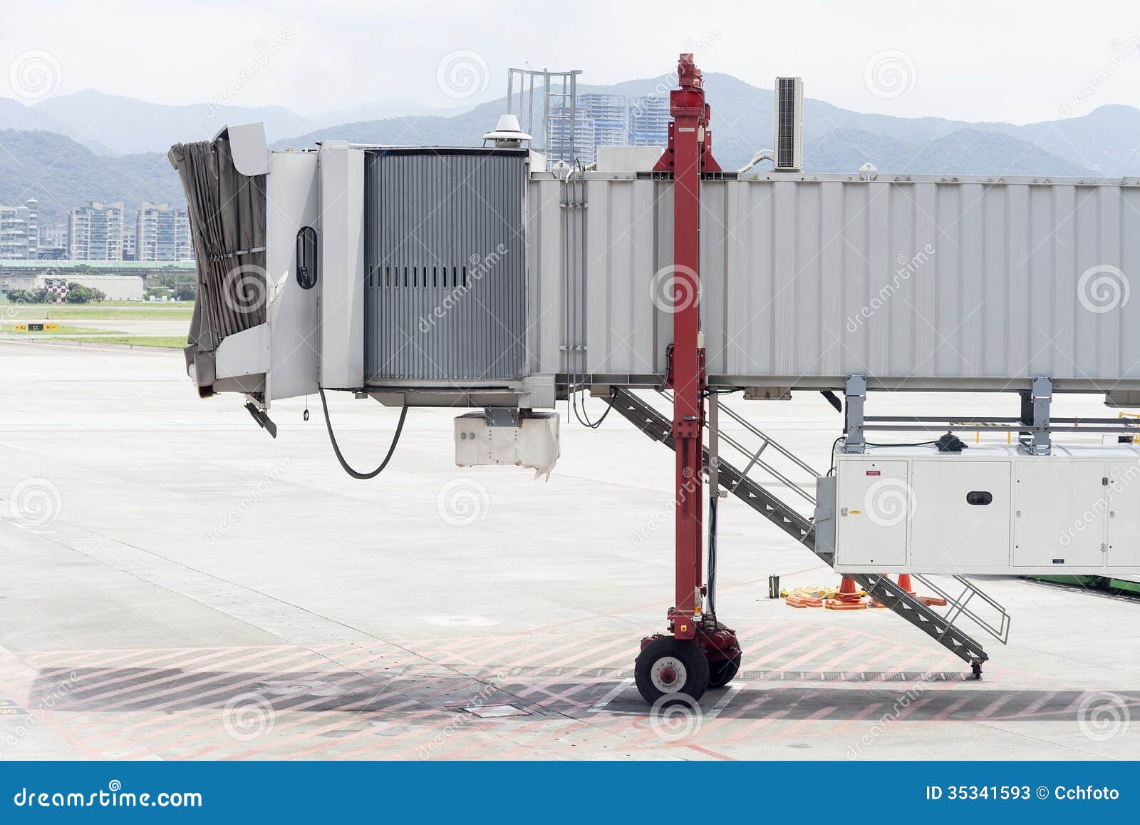 Airport Jet Bridge Close Up Editorial Stock Photo - Image of passenger ...