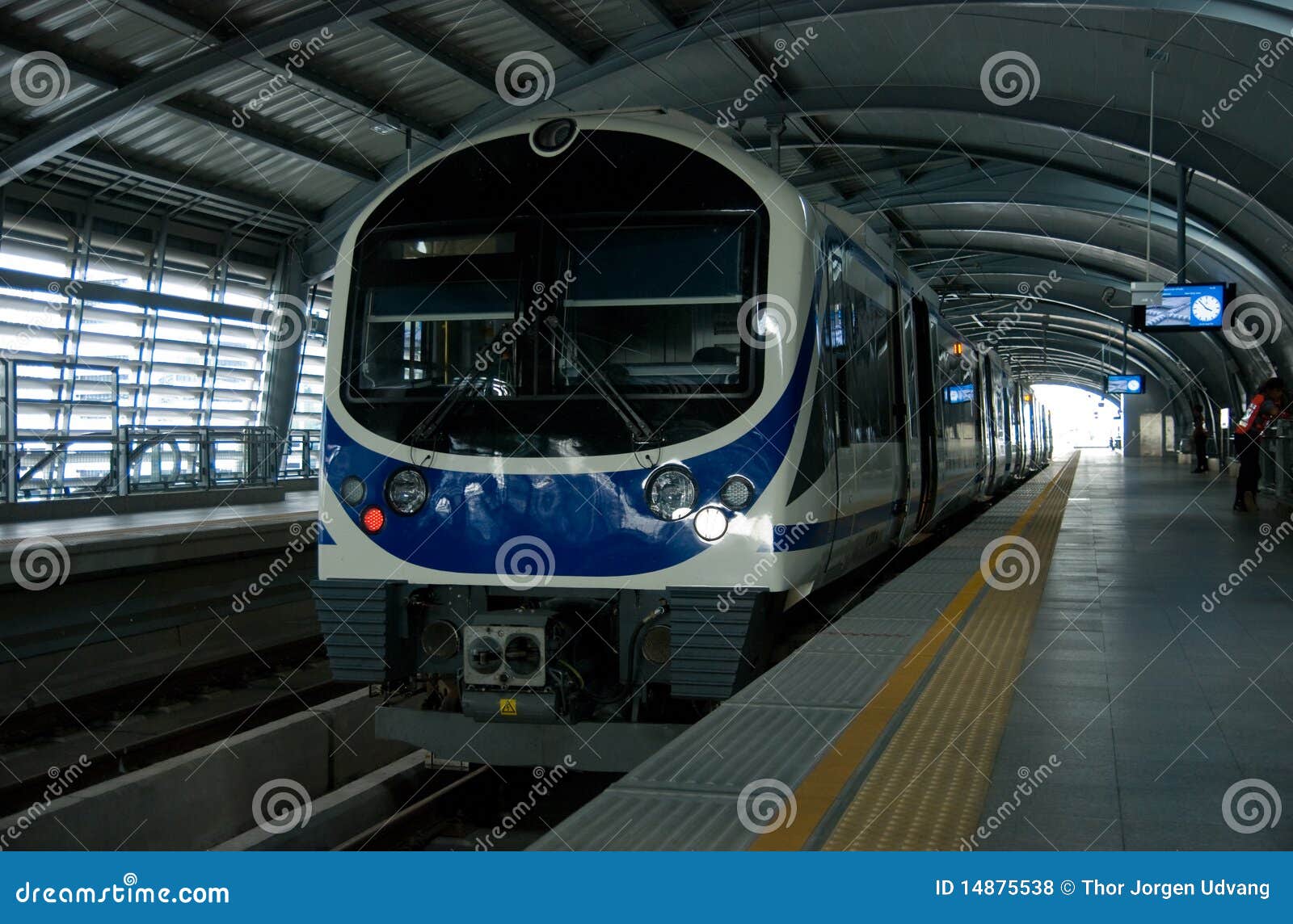 Airport Link Train at a Station in Bangkok Stock Photo - Image of ...