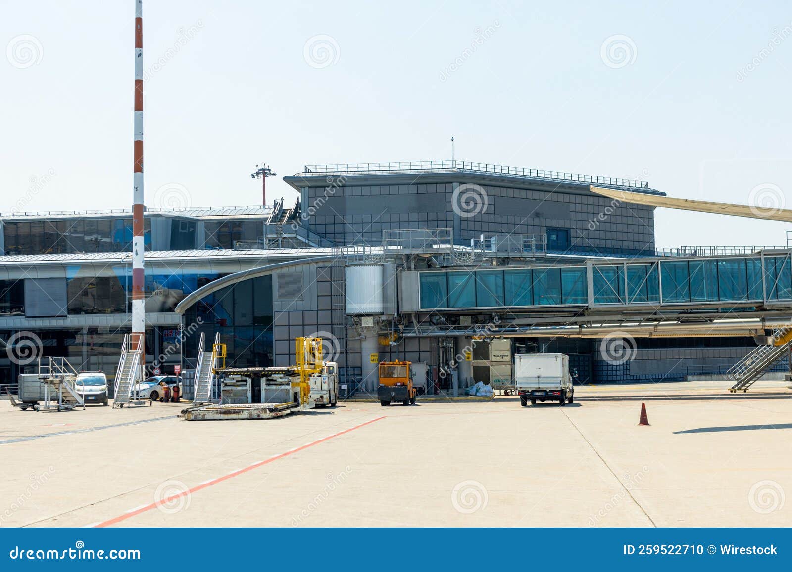 Airport Malpensa in Milan with Passenger Planes Preparing for Flight ...