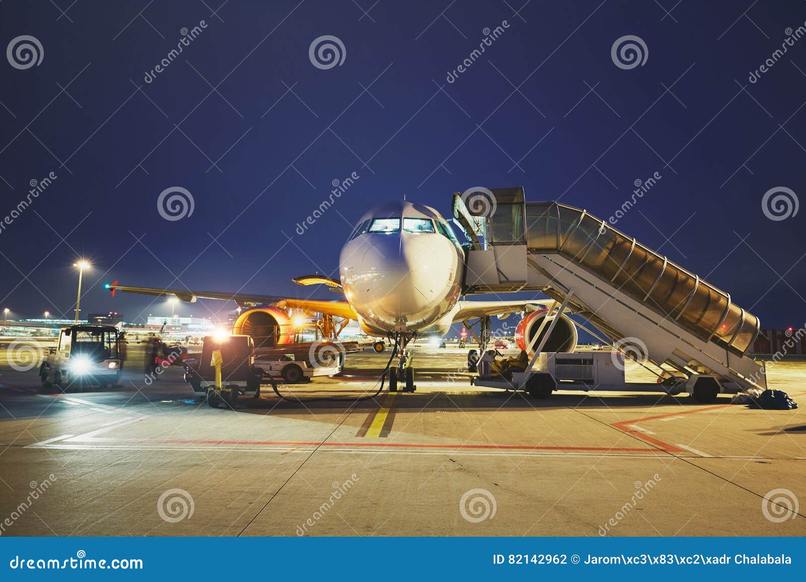 Airport in the night stock photo. Image of building, journey - 82142962