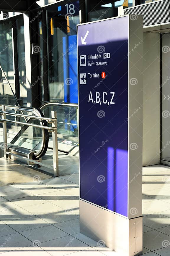 Airport Panel Indicator for Terminal Direction Stock Photo - Image of ...
