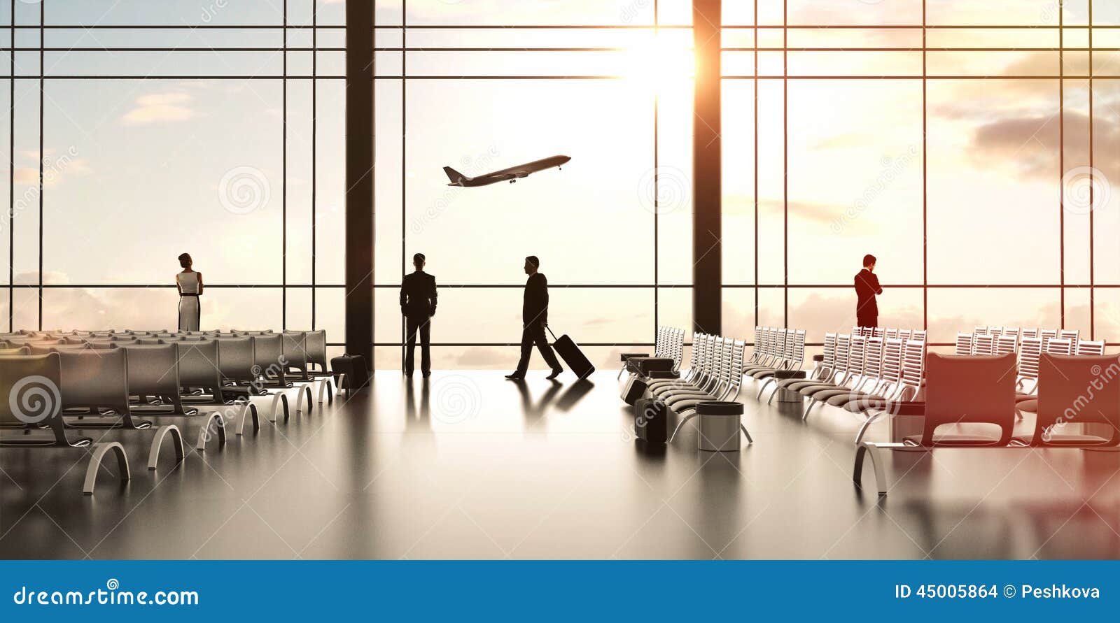 Airport with people stock photo. Image of modern, corridor - 45005864