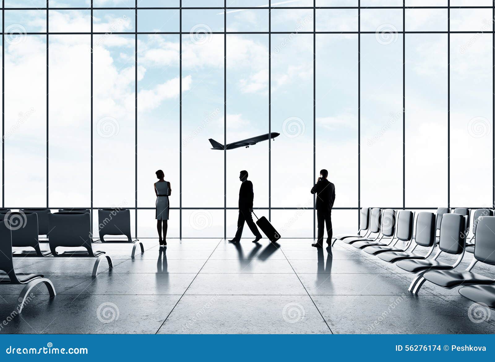 Airport with people stock photo. Image of hall, business - 56276174