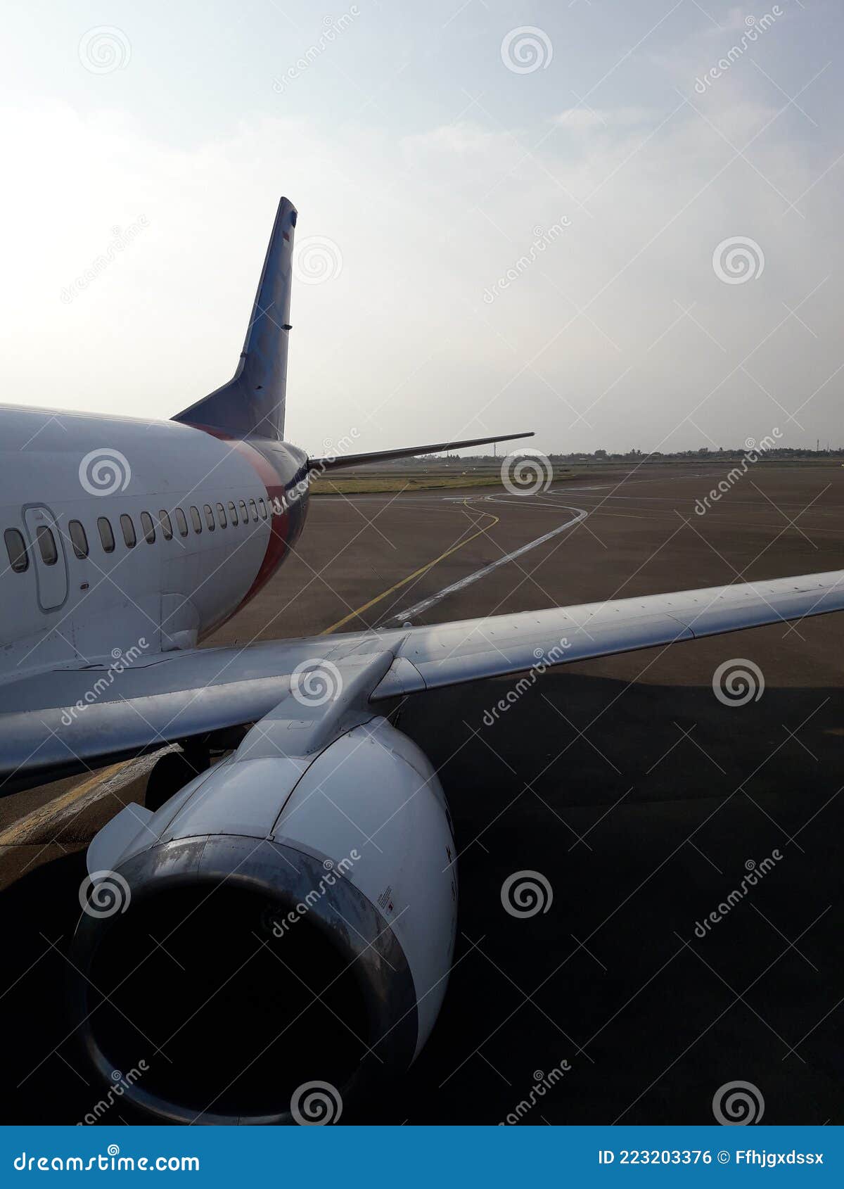 Airport stock photo. Image of plane, field, land, airport - 223203376