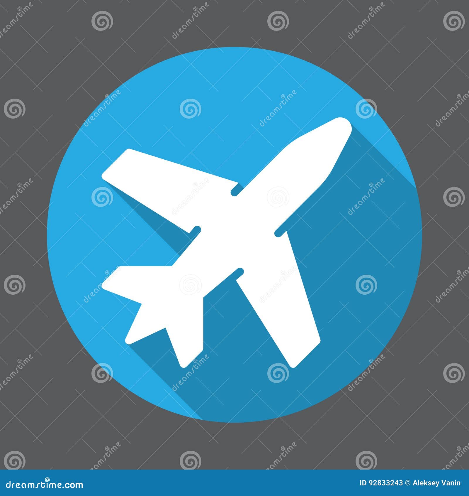 Airport, Plane Flat Icon. Round Colorful Button, Circular Vector Sign ...