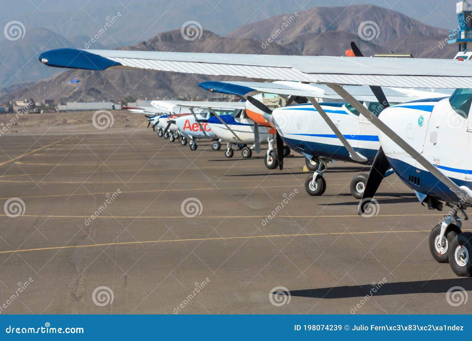 Planes in Nazca Airport Peru Editorial Stock Image - Image of cessna ...