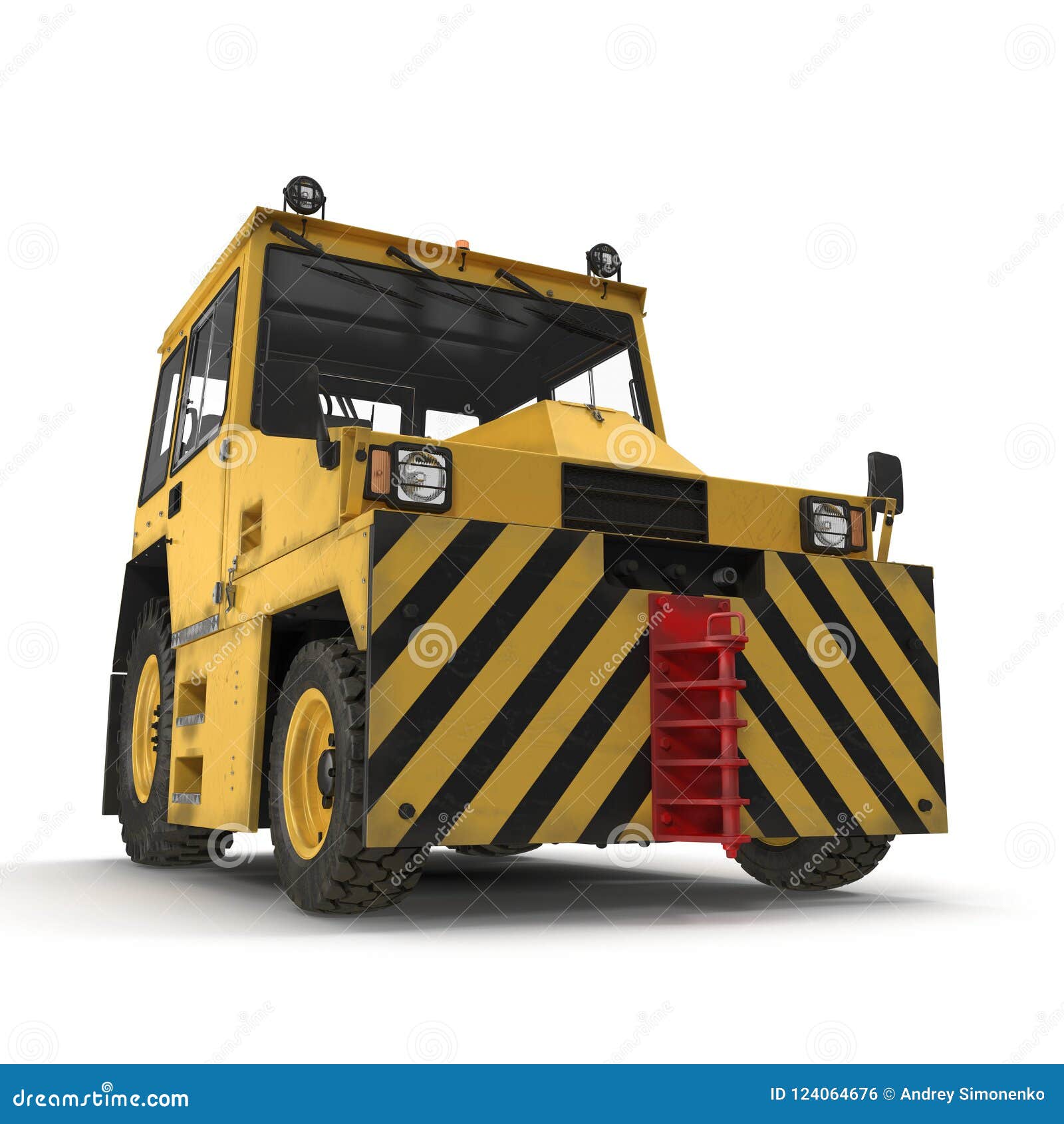 Airport Push Back Tractor. 3D Illustration Isolated on White Background ...