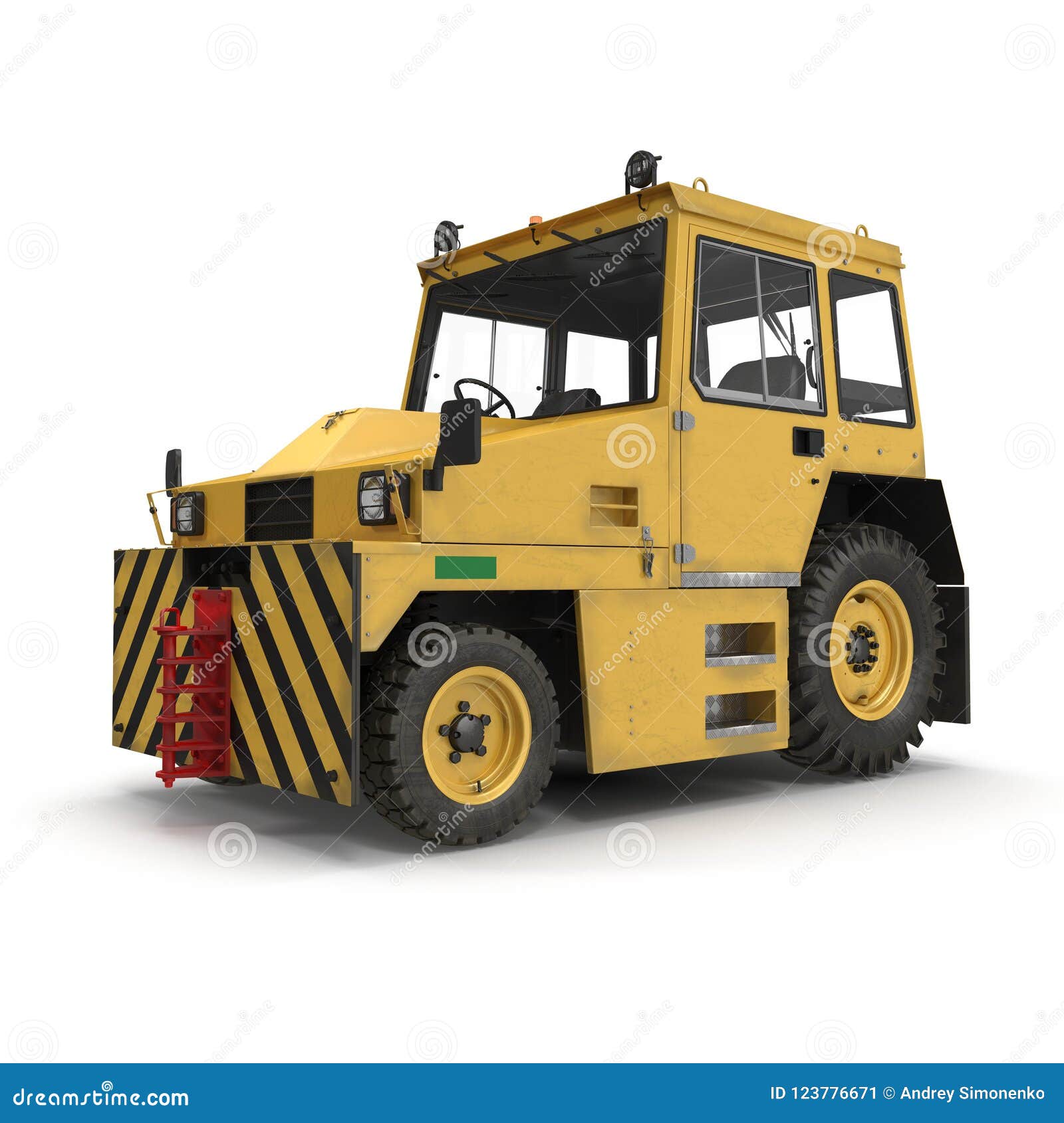Airport Push Back Tractor Hallam HE50. 3D Illustration Stock ...