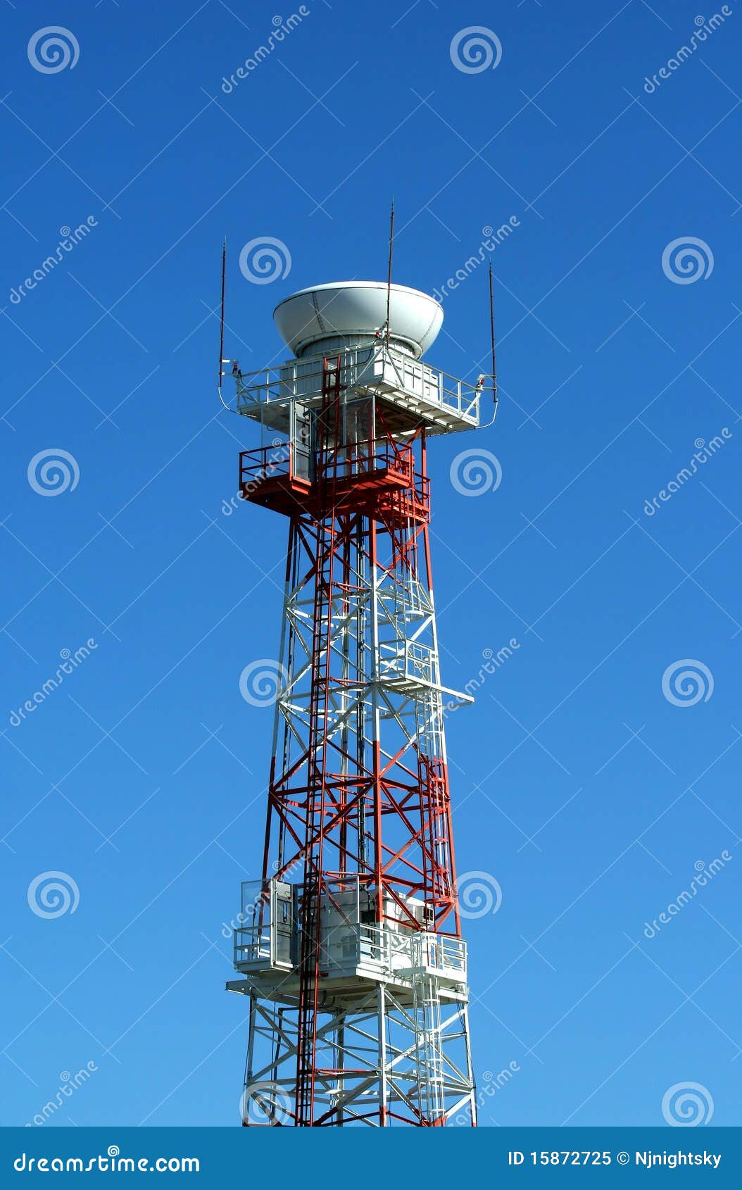 Airport radar tower stock image. Image of technology - 15872725