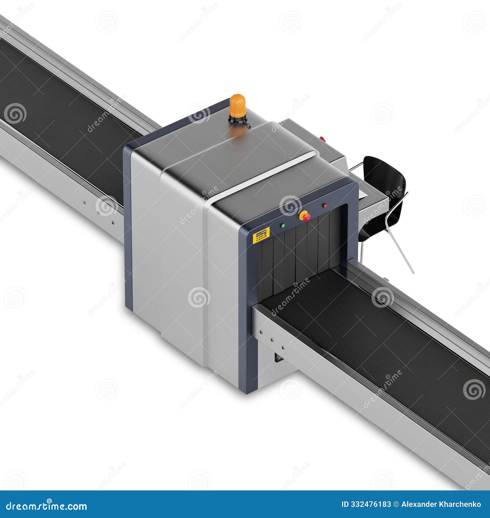 Airport X-ray Security Baggage Scanner. 3d Rendering Stock Image ...