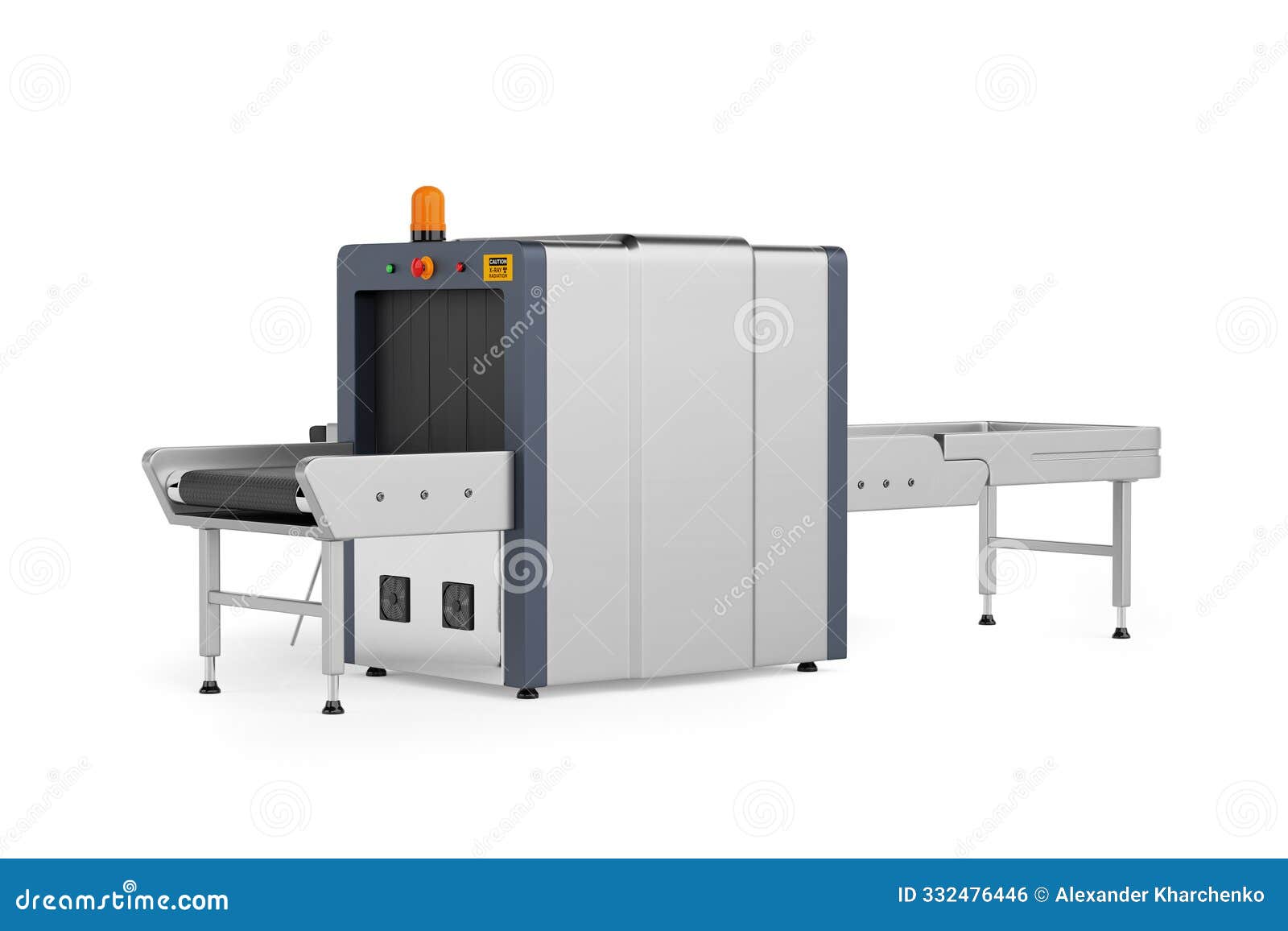 Airport X-ray Security Baggage Scanner. 3d Rendering Stock Photo ...
