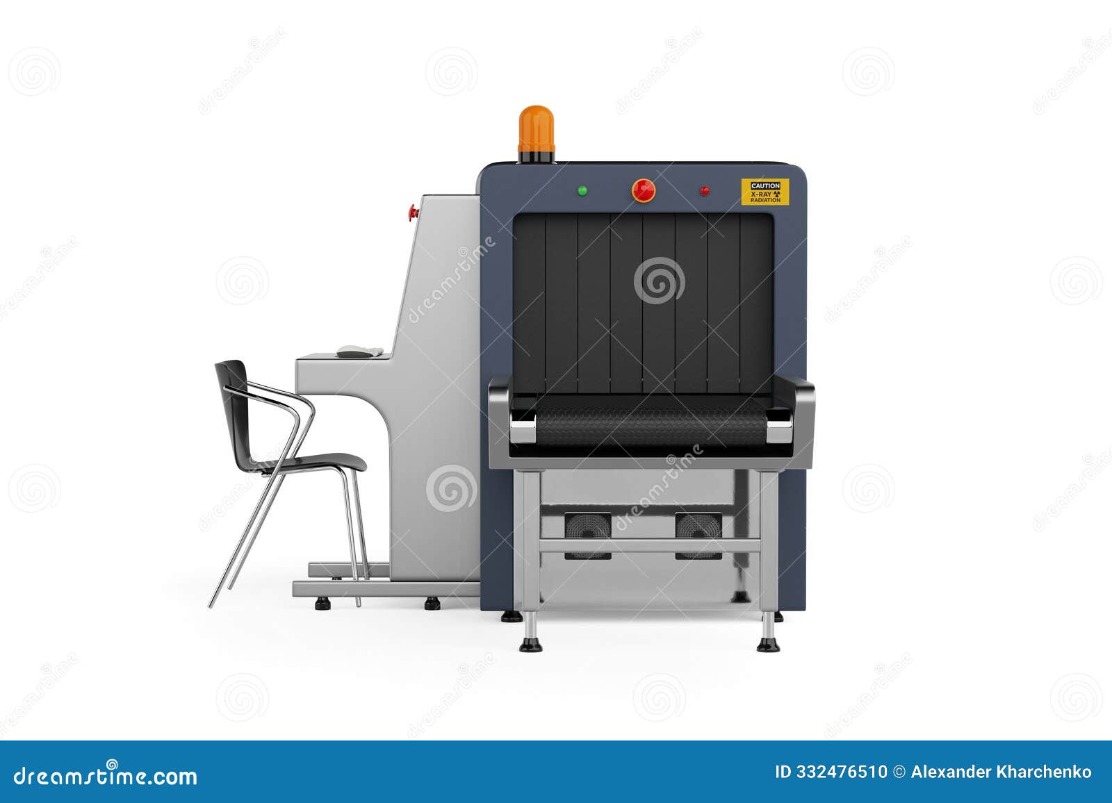 Airport X-ray Security Baggage Scanner. 3d Rendering Stock Photo ...