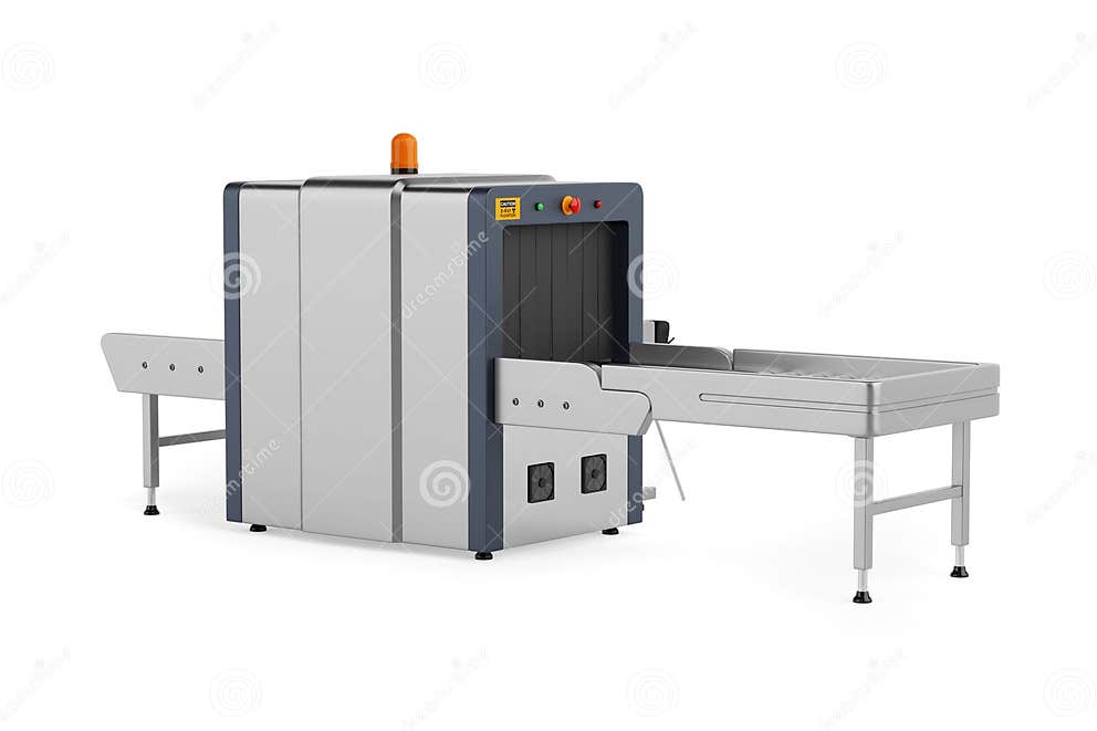 Airport X-ray Security Baggage Scanner. 3d Rendering Stock Photo ...