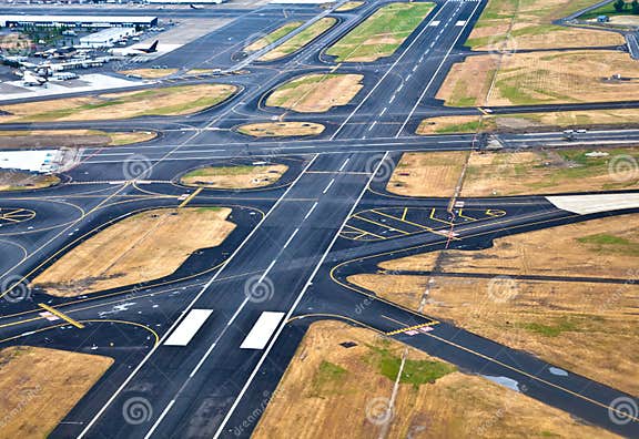 Airport runway stock photo. Image of airliner, aircraft - 20689874