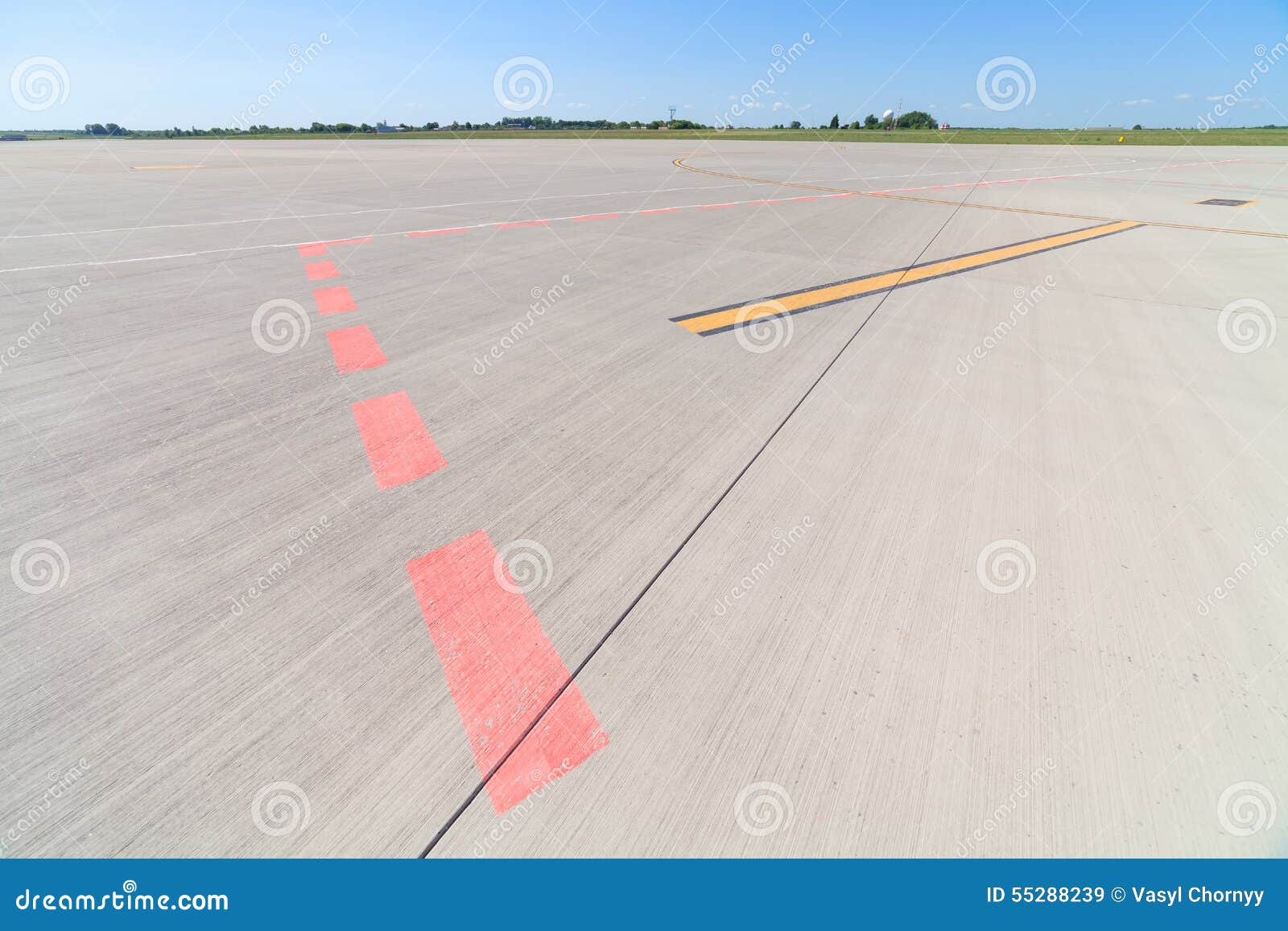 Airport runway stock image. Image of airfield, overcast - 55288239