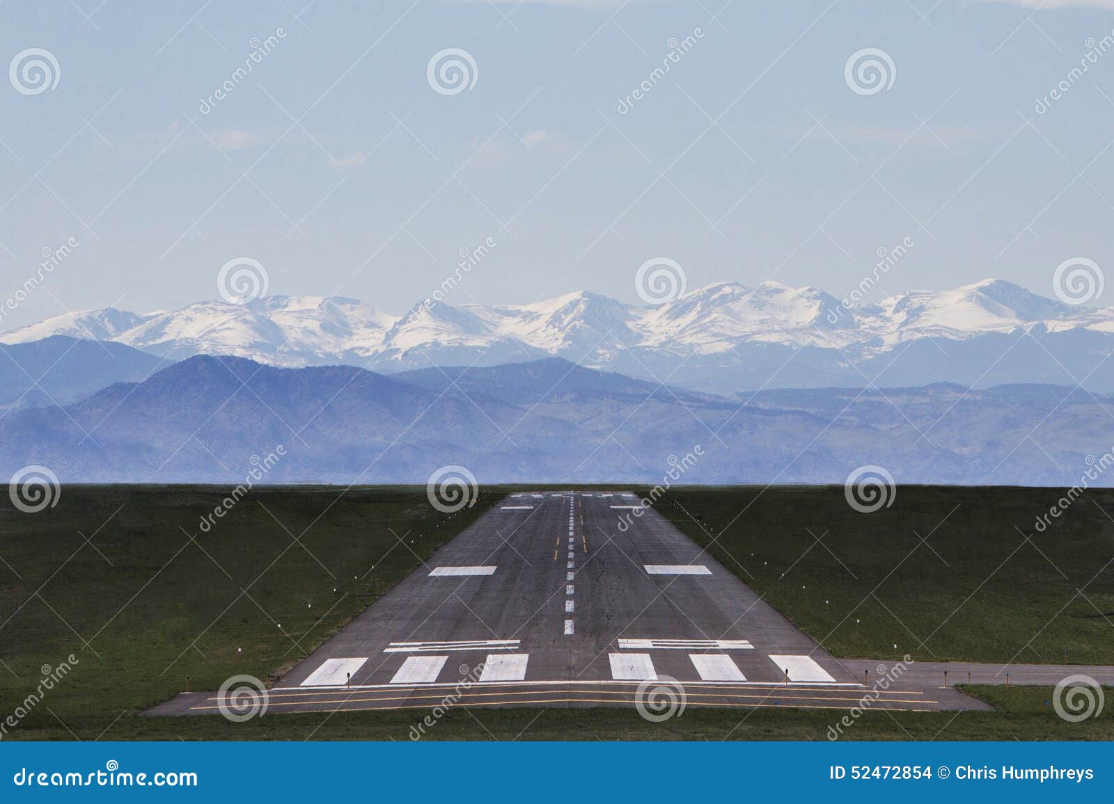 Airport Runway with Mountains Stock Photo - Image of background ...