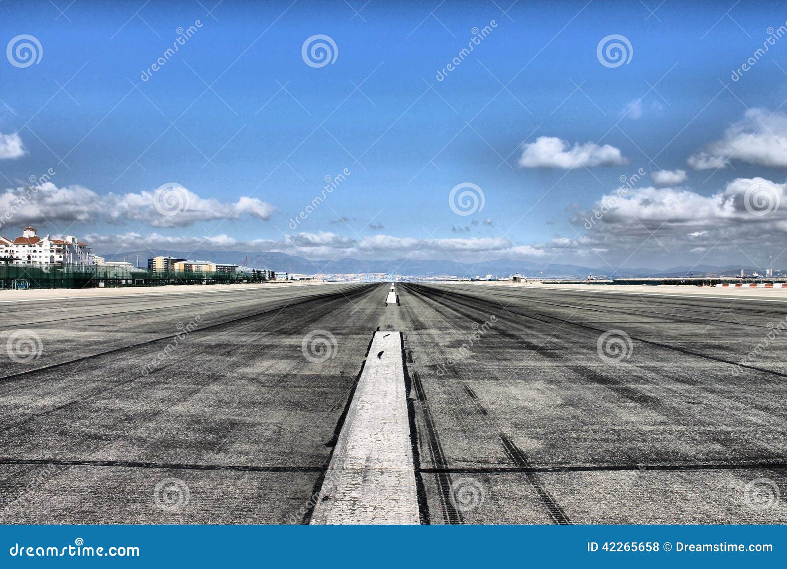 Airport runway stock photo. Image of clouds, airport - 42265658