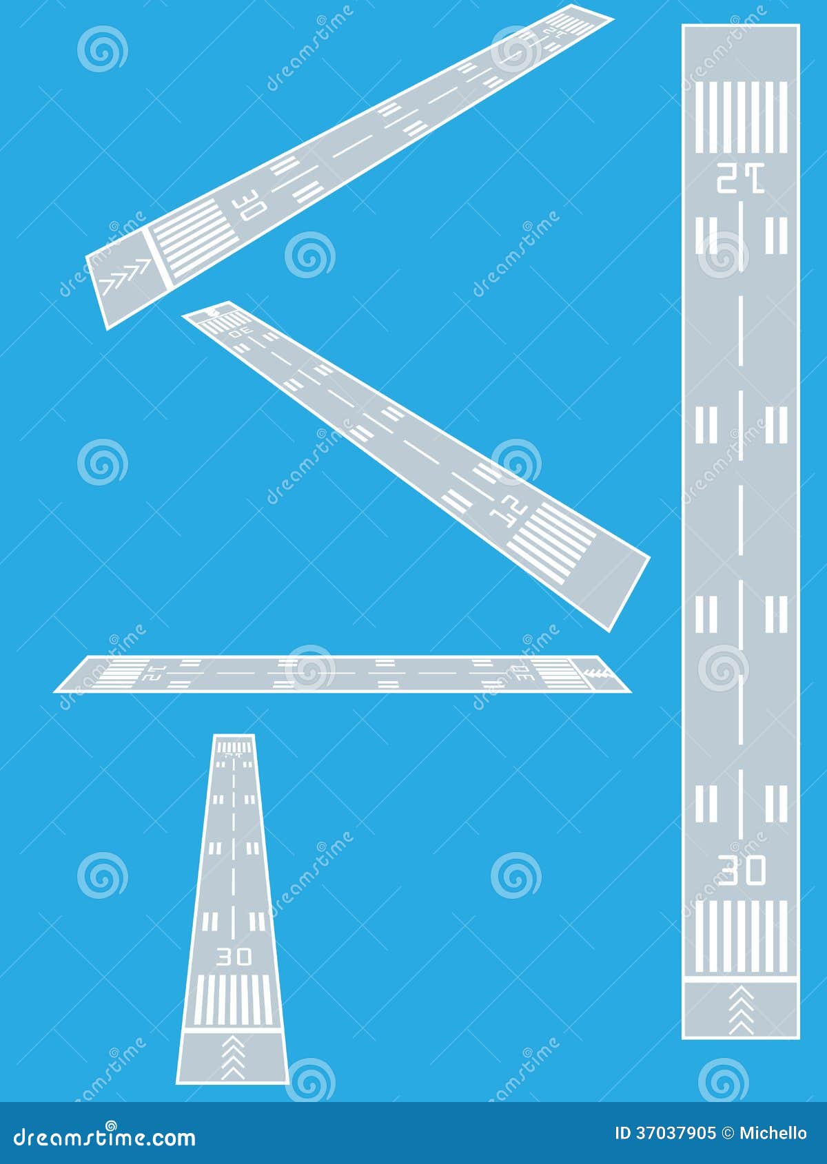 Airport Runway Vector Illustration | CartoonDealer.com #36961602
