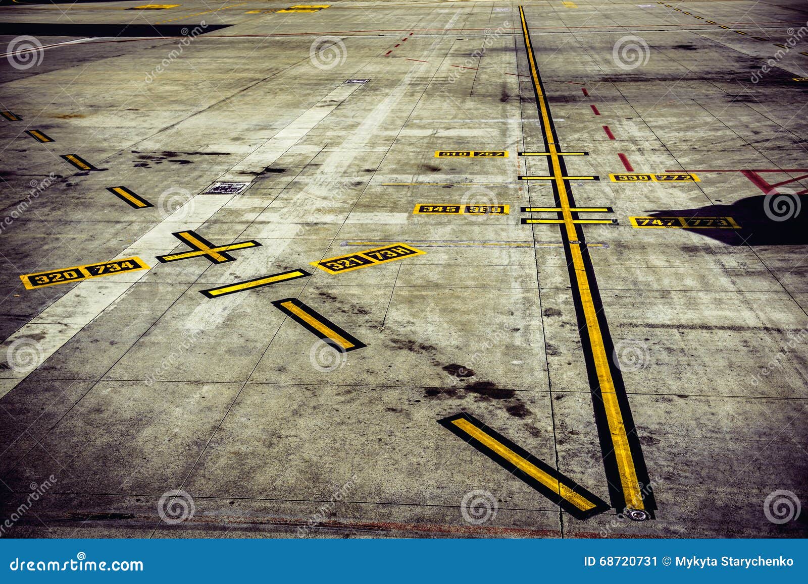Airport Runway Track for Planes Take Off Stock Image - Image of ...