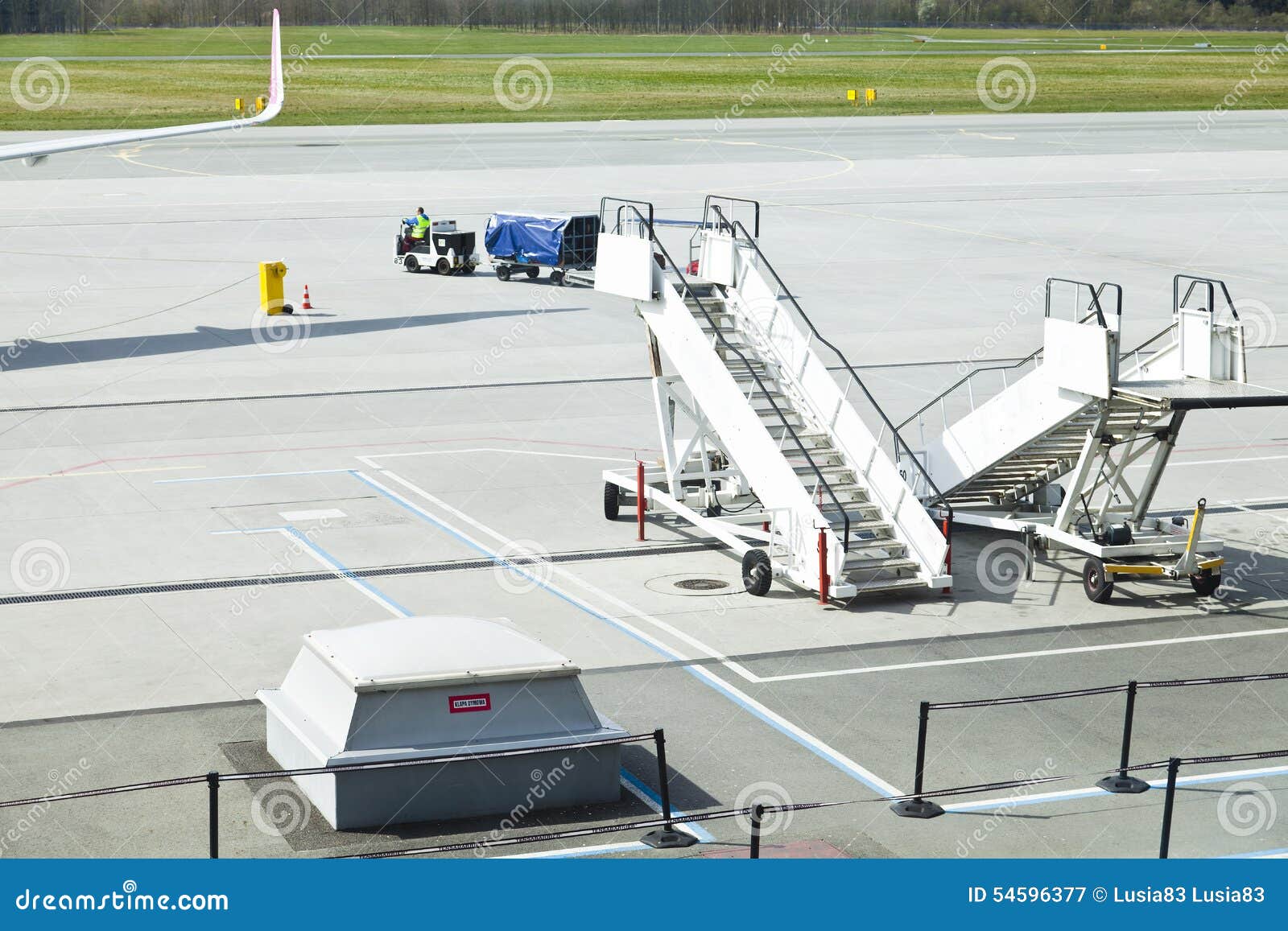 Airport Runway and Transport Services Stock Image - Image of boarding ...