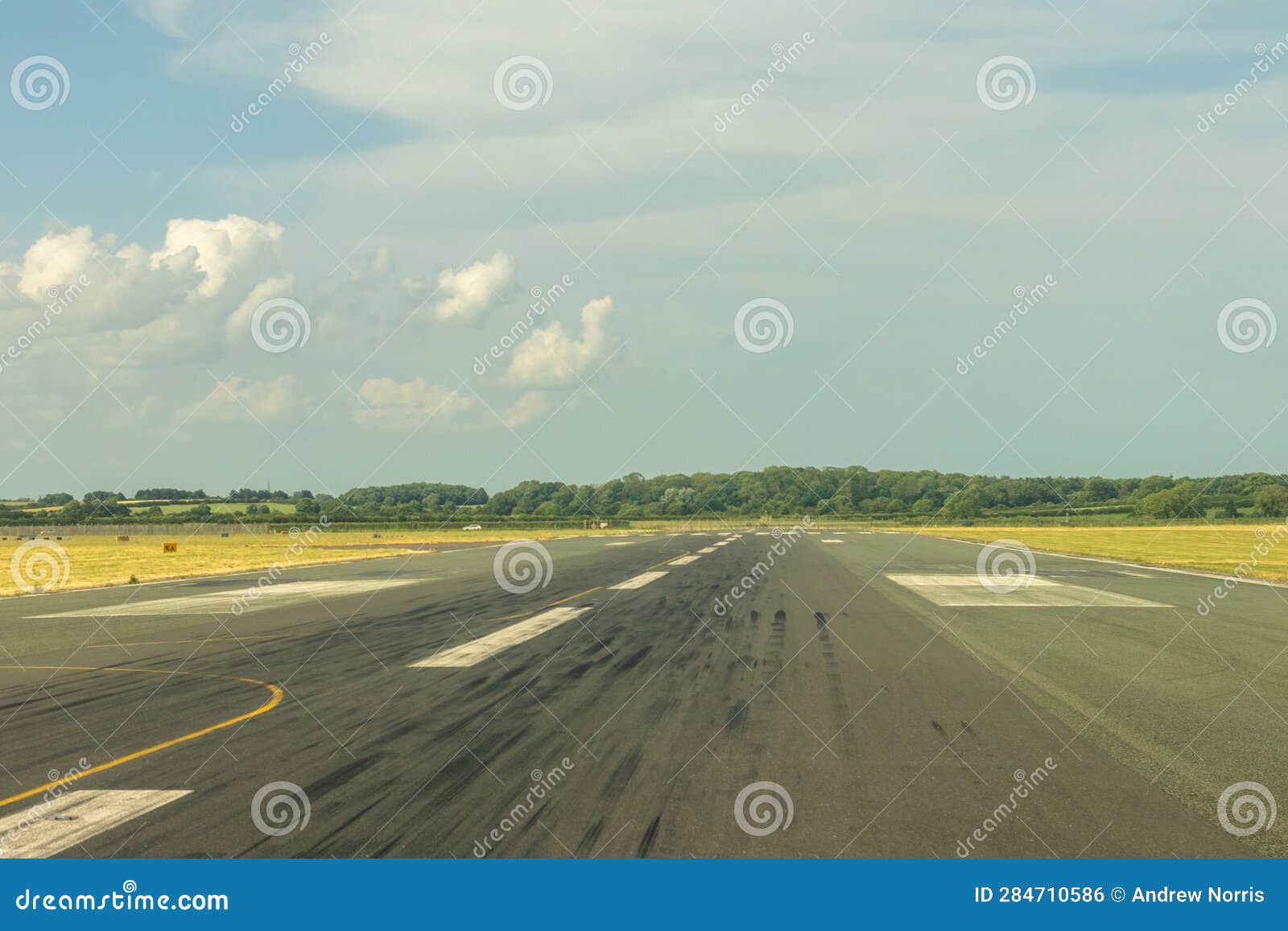 Airport Runway View stock photo. Image of long, landing - 284710586