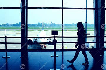 Airport scene stock photo. Image of journey, modern, person - 27059360