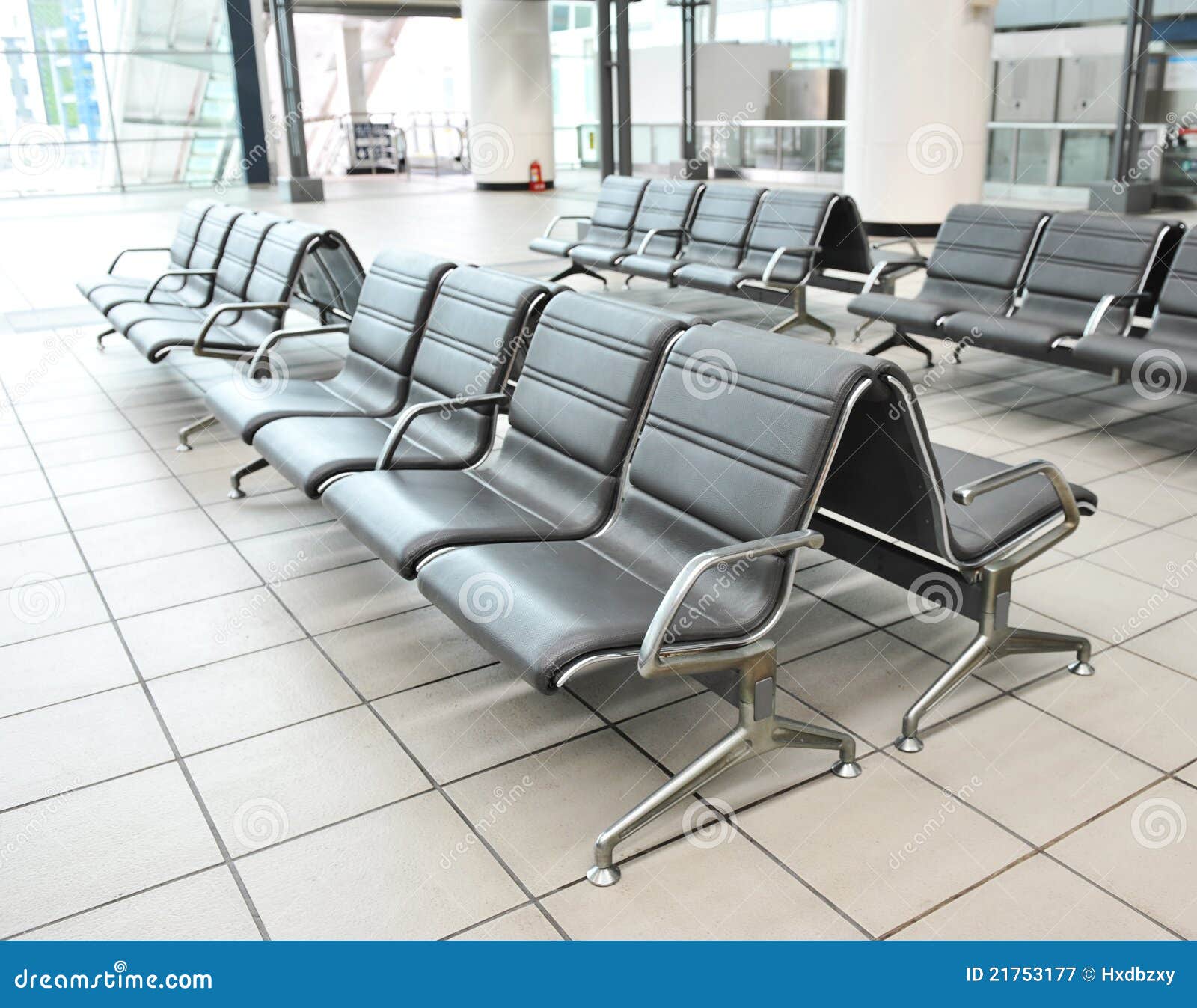 Airport seating stock image. Image of line, indoors, metal - 21753177
