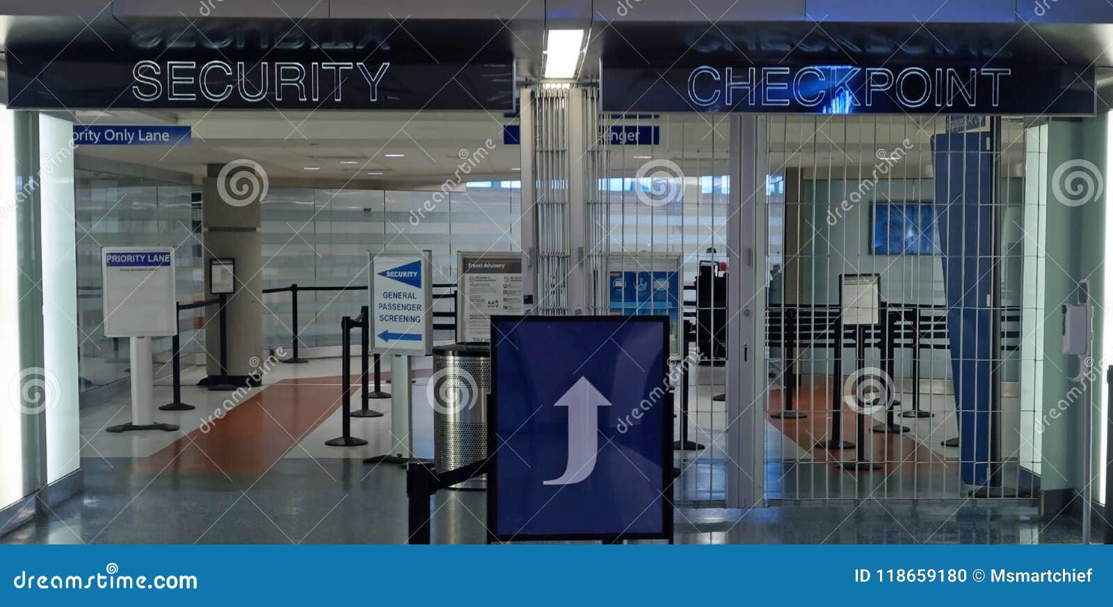 Airport Security Check Point Stock Photo - Image of luggage, screening ...