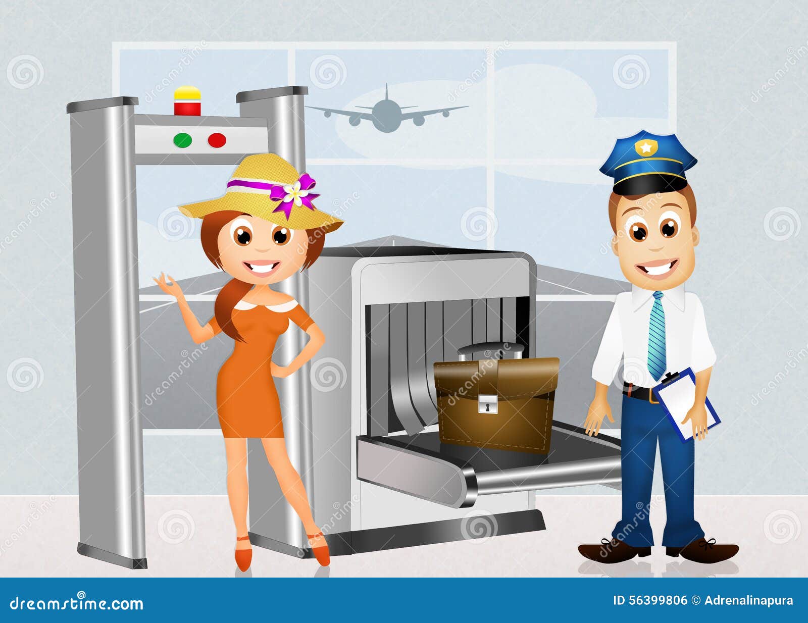 Airport Security Checkpoint Clipart